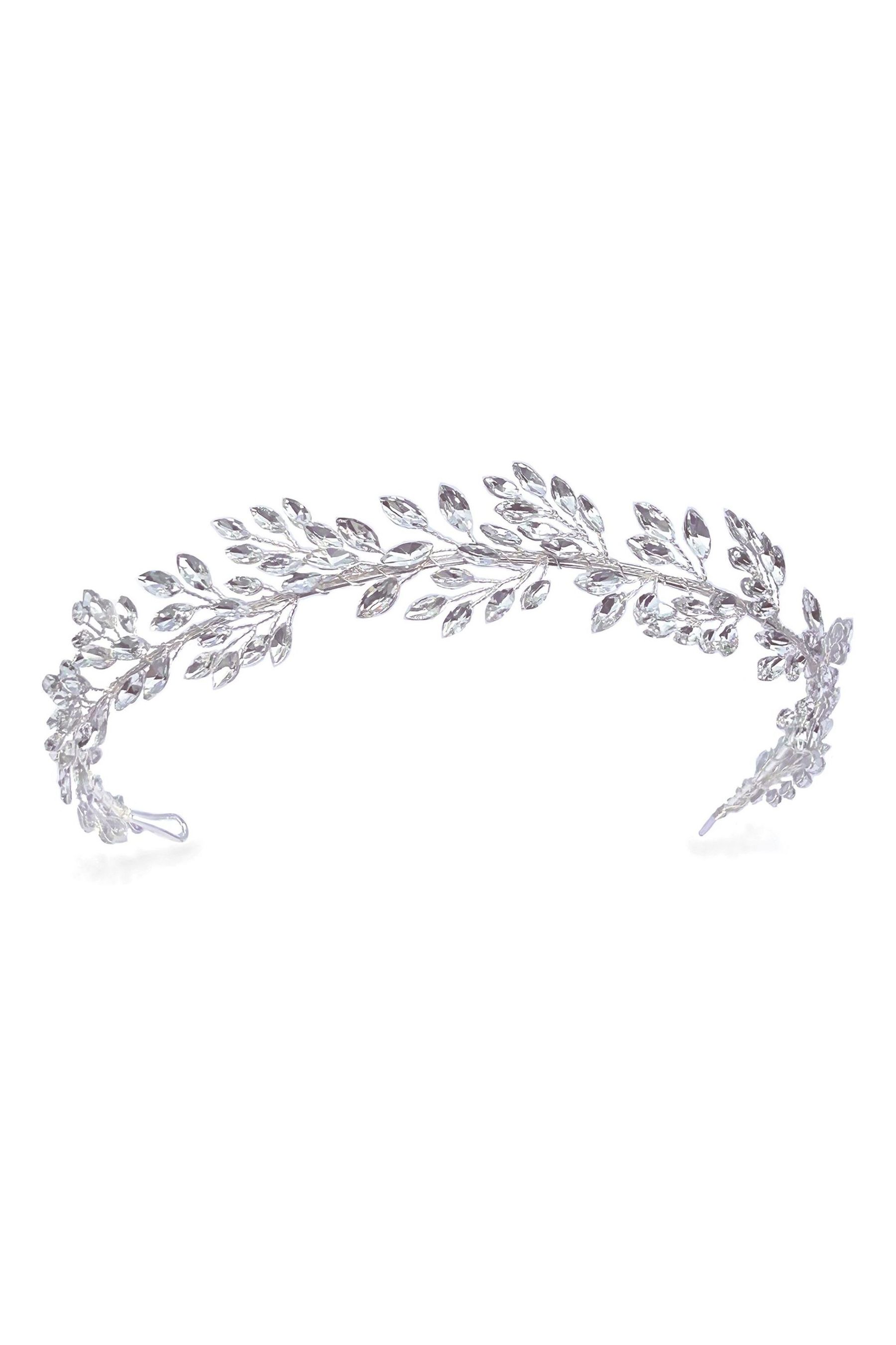 Buy Ivory & Co Silver Utopia Leafy Crystal Headband from the Next UK ...