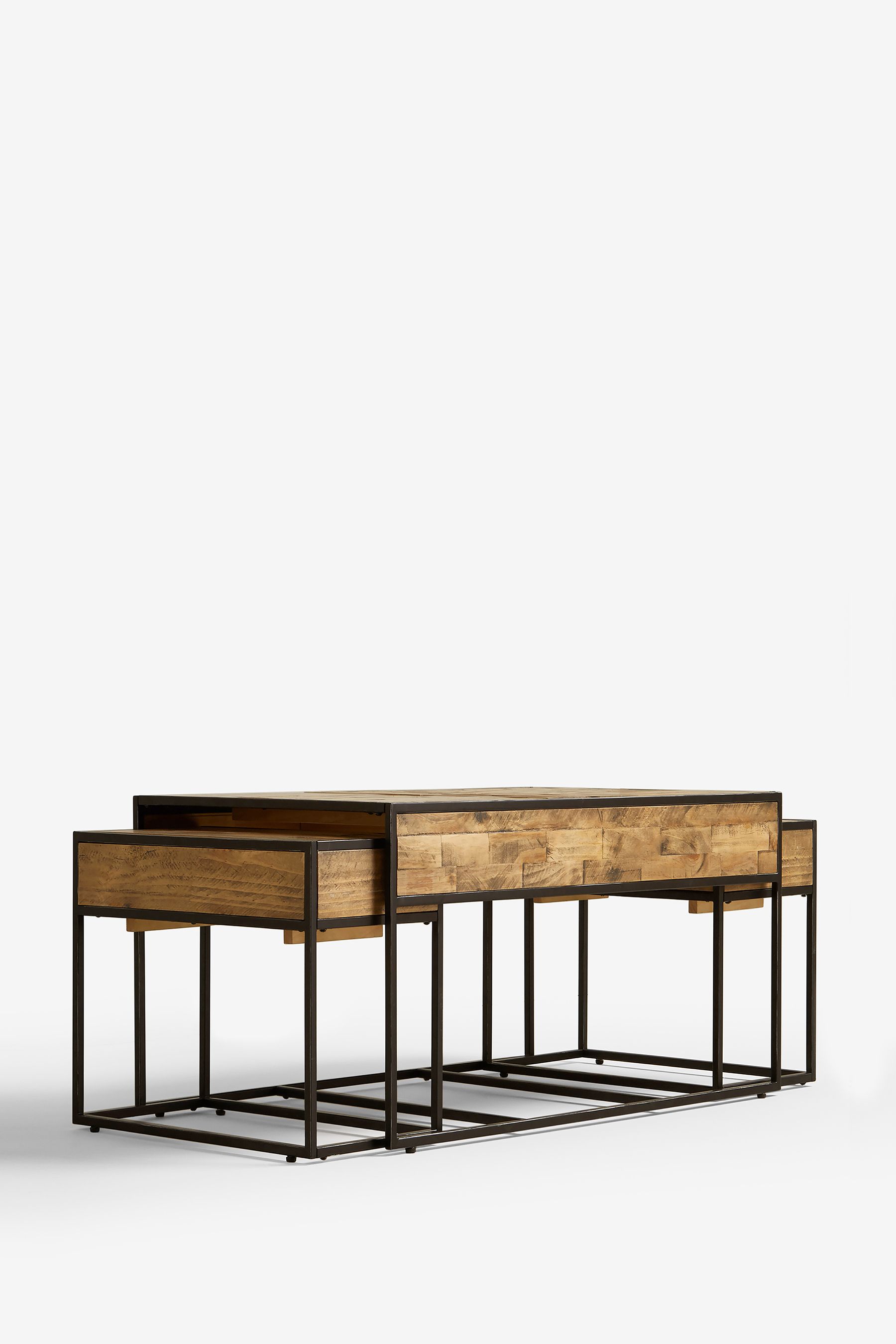 Buy Natural Jefferson Pine Nest of 3 Coffee Table from the Next UK ...