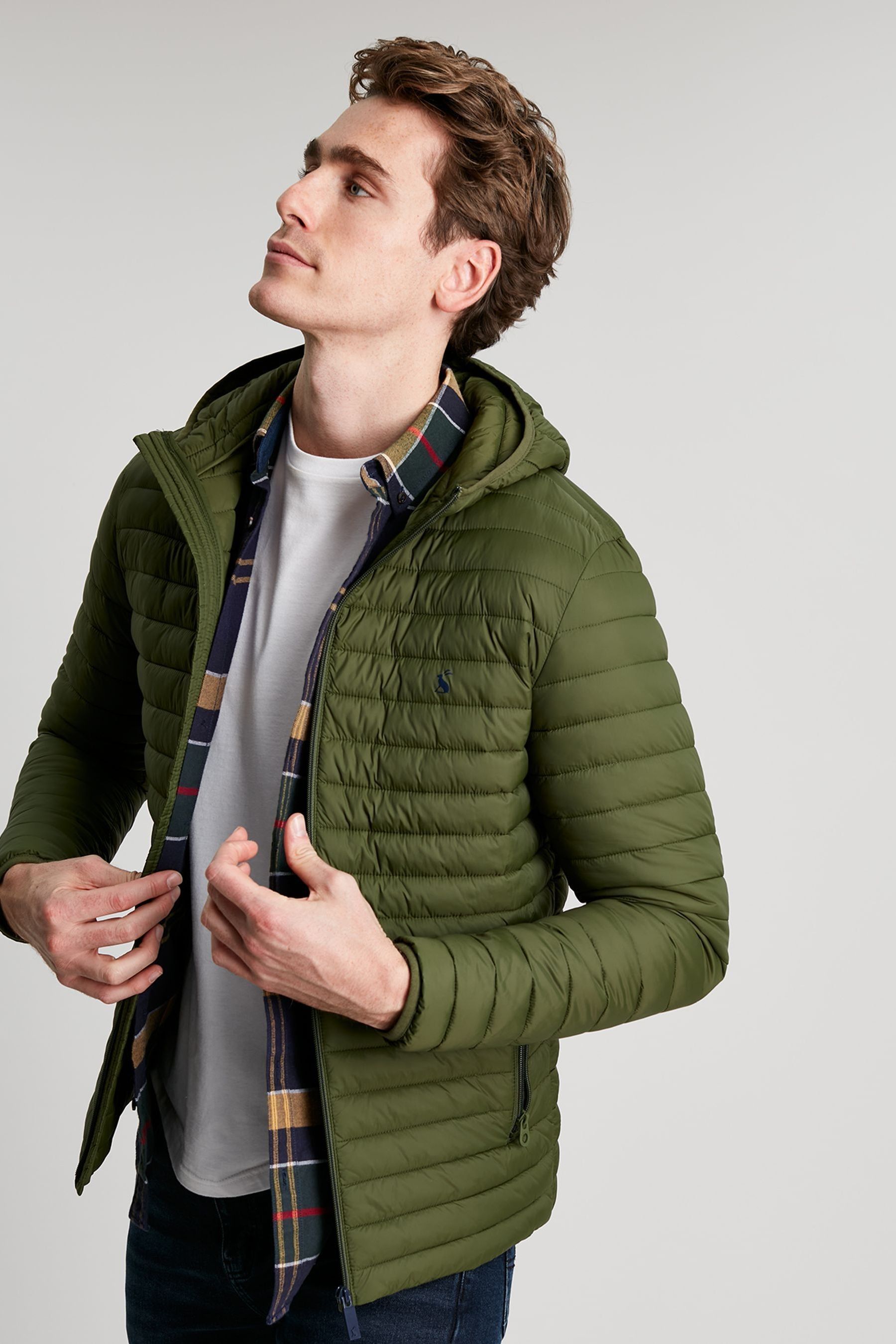 Buy Joules Green Snug Hooded Padded Jacket from Next Ireland