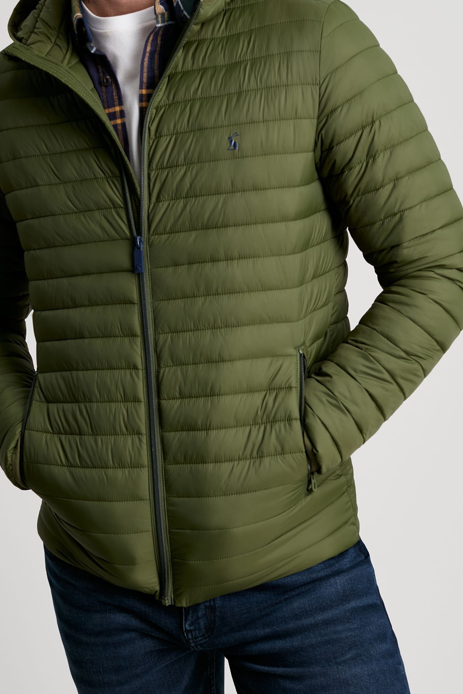 Buy Joules Green Snug Hooded Padded Jacket from Next Ireland