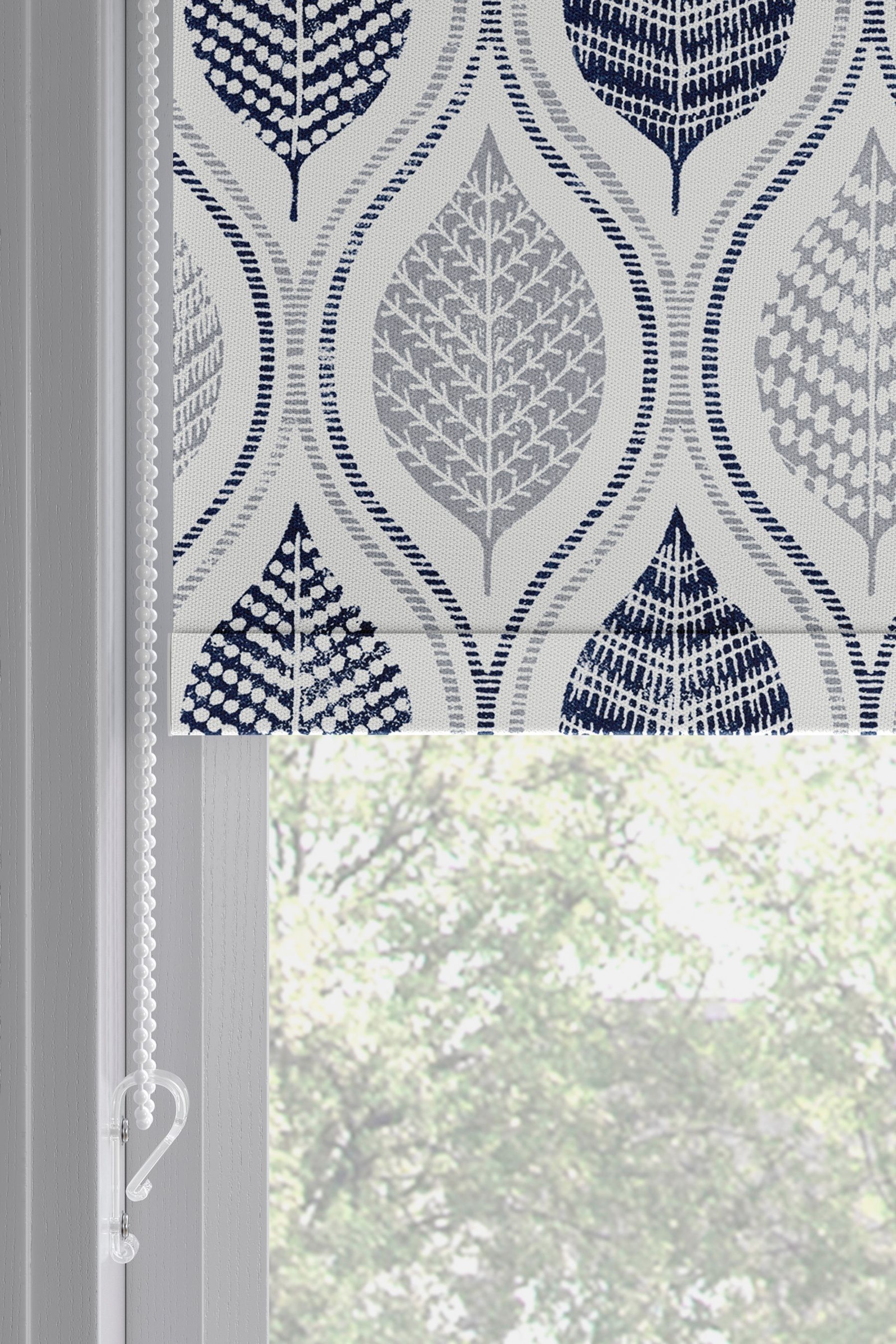 Buy Blue Lino Leaf Made to Measure Roller Blind from the Next UK online ...