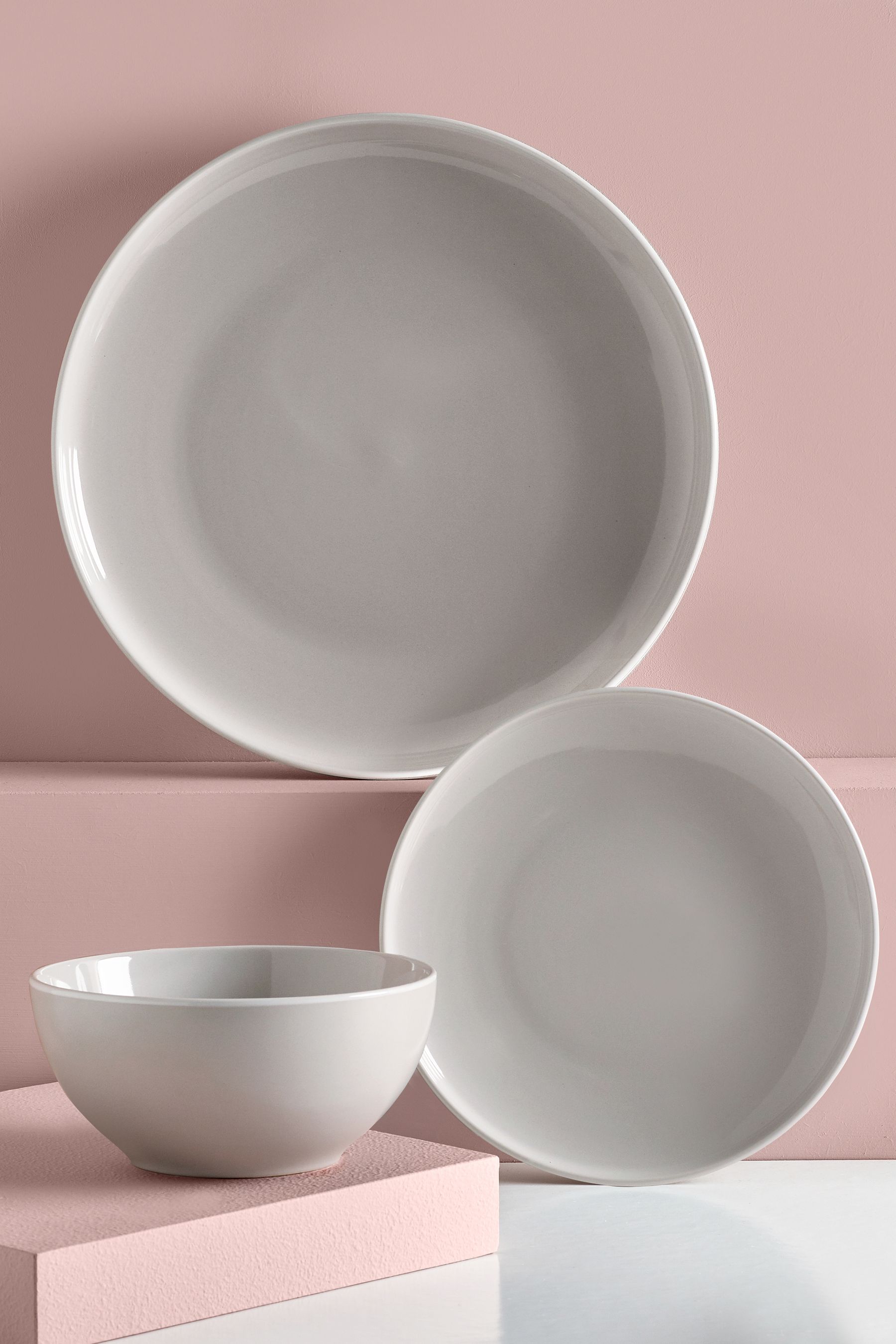 Buy 12 Piece Dove Warwick Dinner Set from Next Ireland