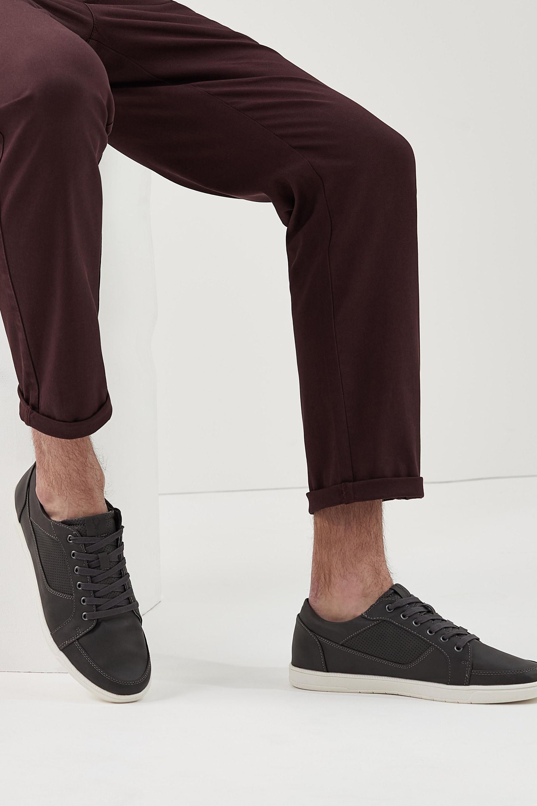 Buy Grey Regular Fit Smart Casual Trainers from Next Ireland