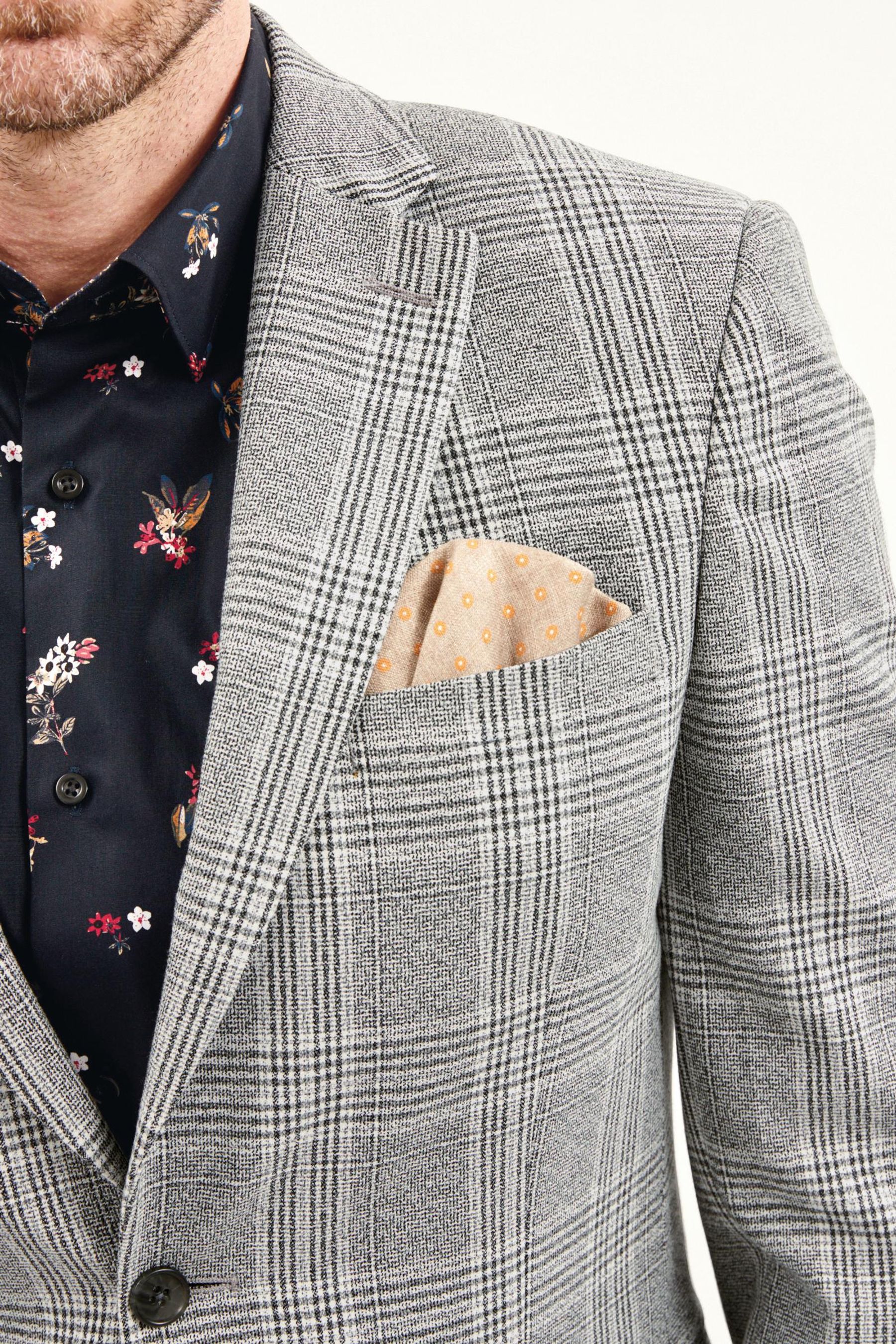 Buy Grey Slim Check Suit Jacket from Next Ireland