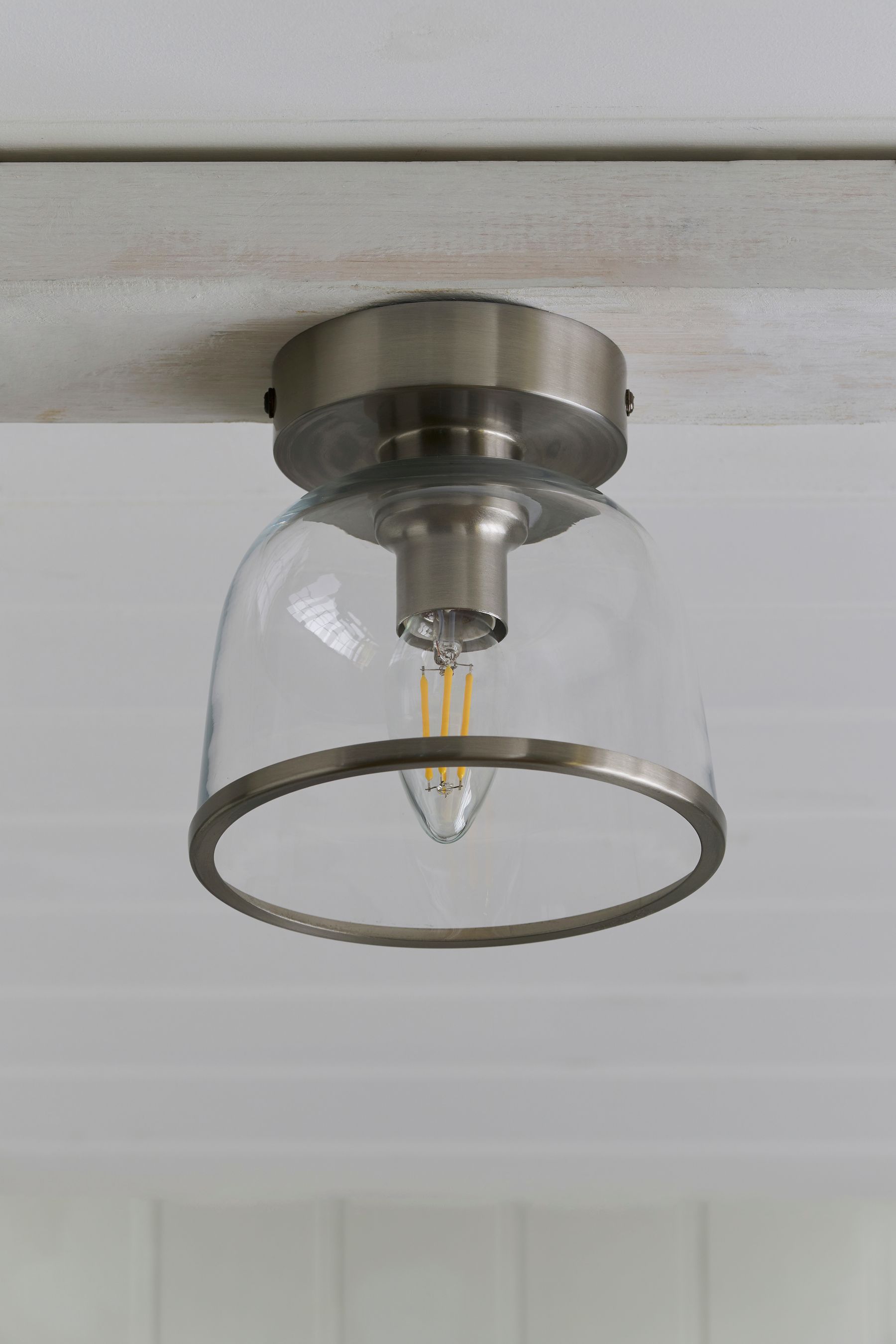 Buy Brushed Chrome Gloucester Mini Flush Ceiling Light from the Next UK ...