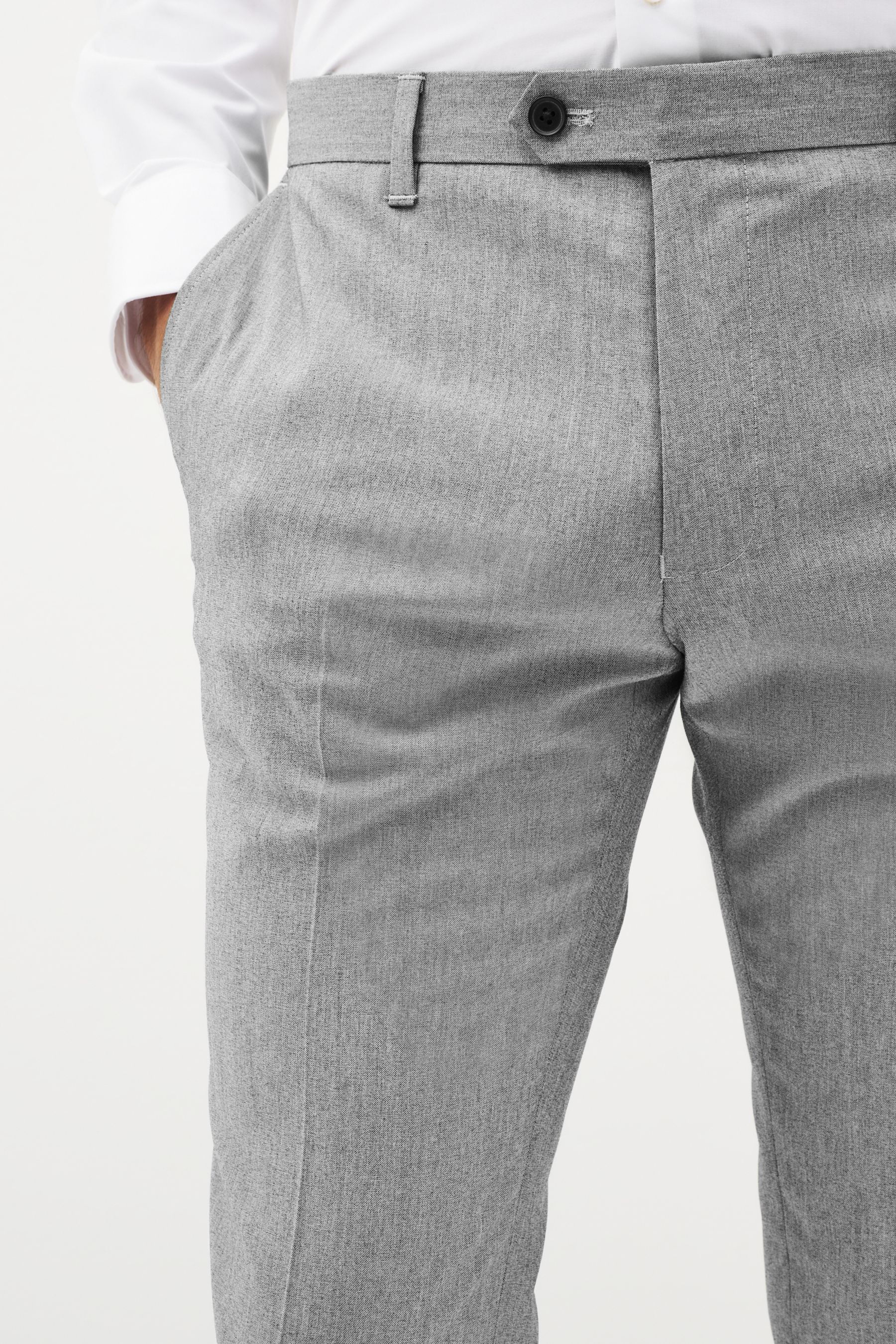 Buy Light Grey Skinny Stretch Smart Trousers from the Next UK online shop