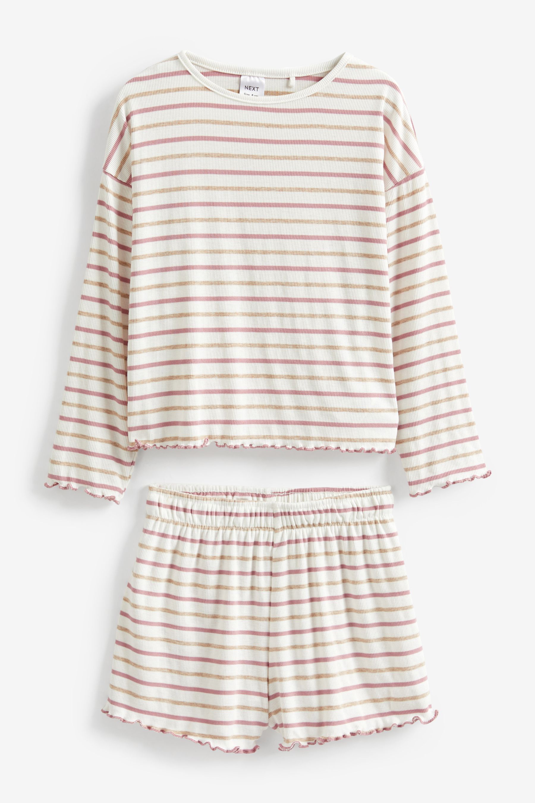 Buy Rib Short Pyjamas 2 Pack (3-16yrs) from Next Australia