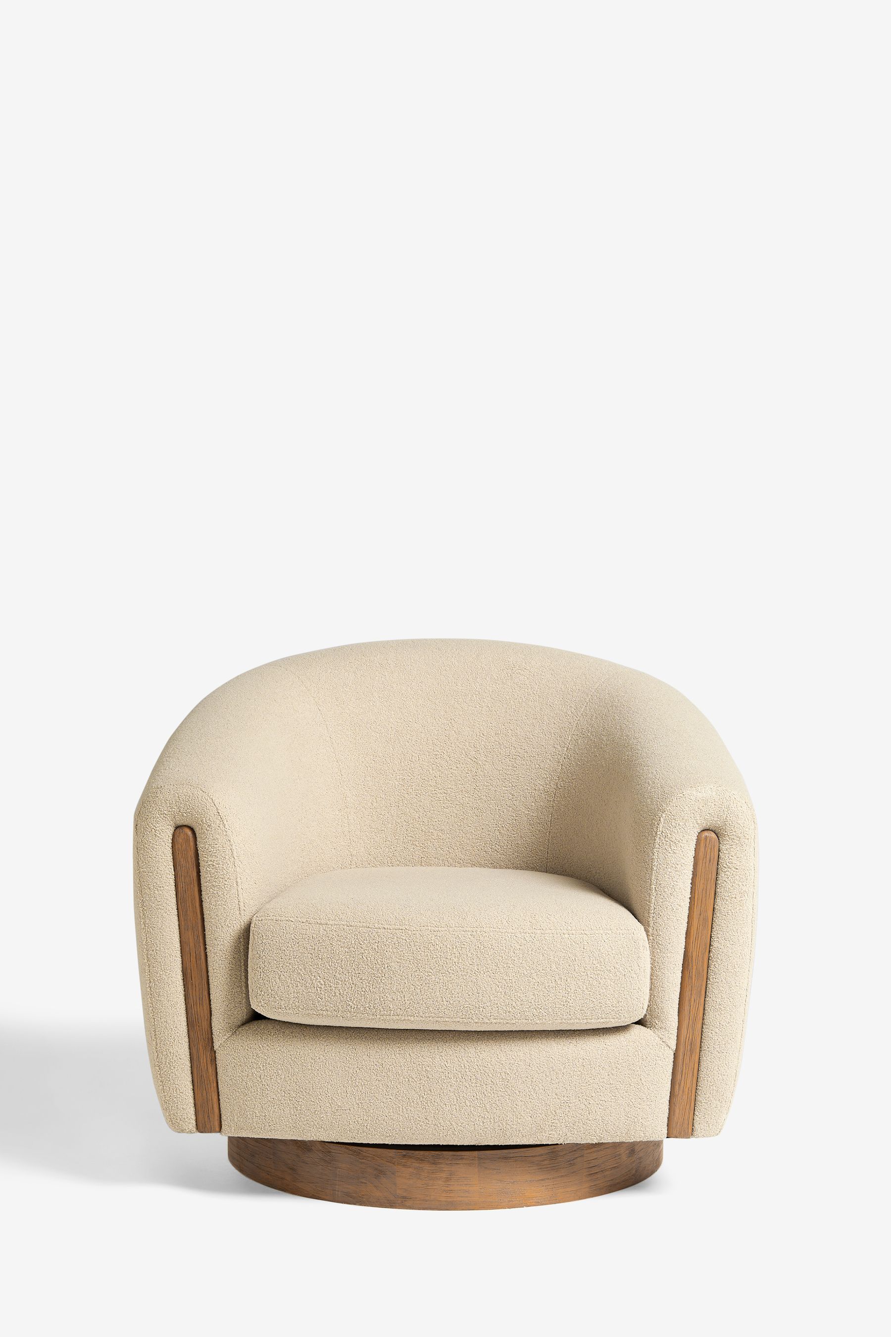 Buy Soft Cosy Boucle Mid Natural Layne Swivel Accent Chair from the ...