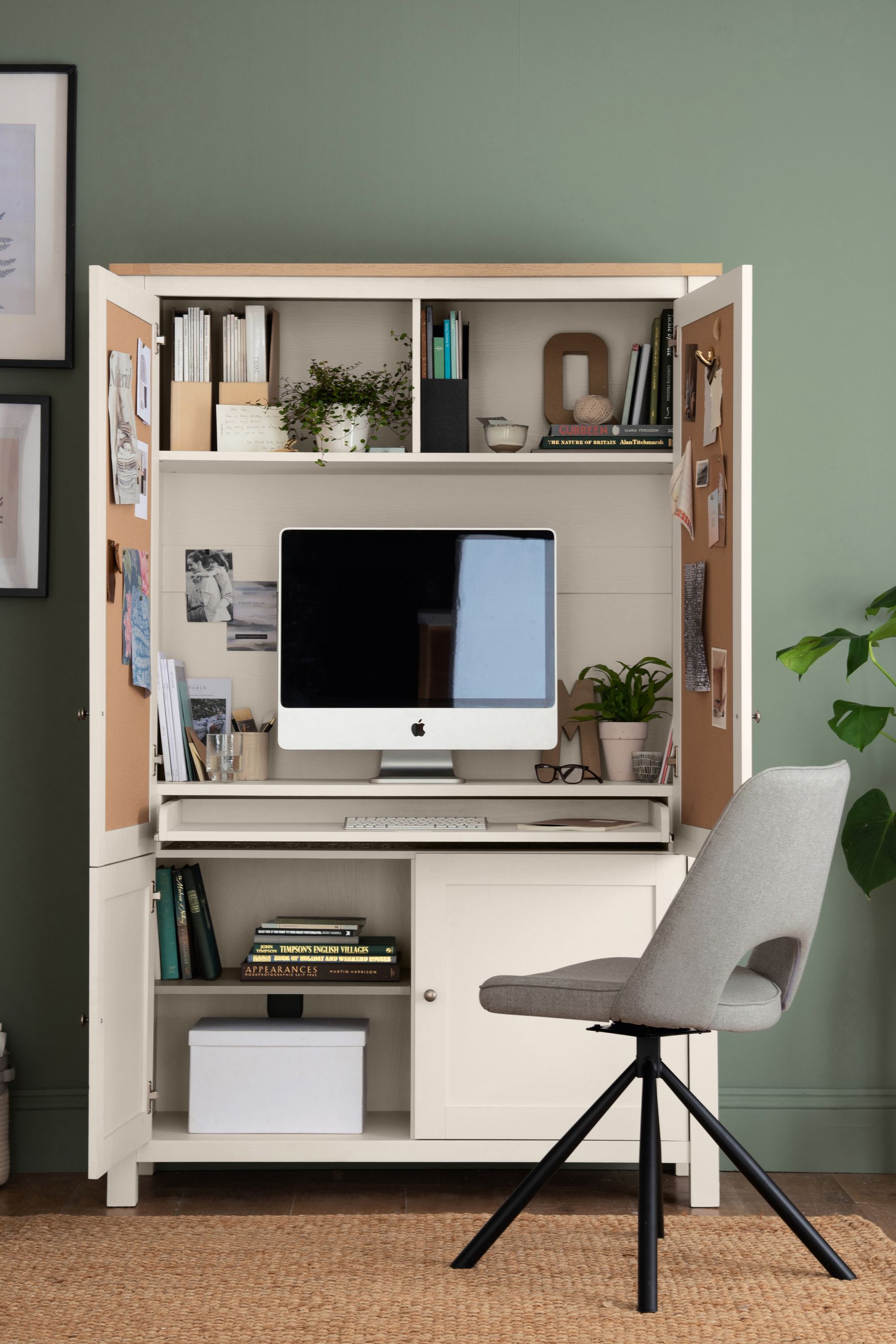 Buy Cream Malvern Oak Effect Hideaway Desk from the Next UK online shop