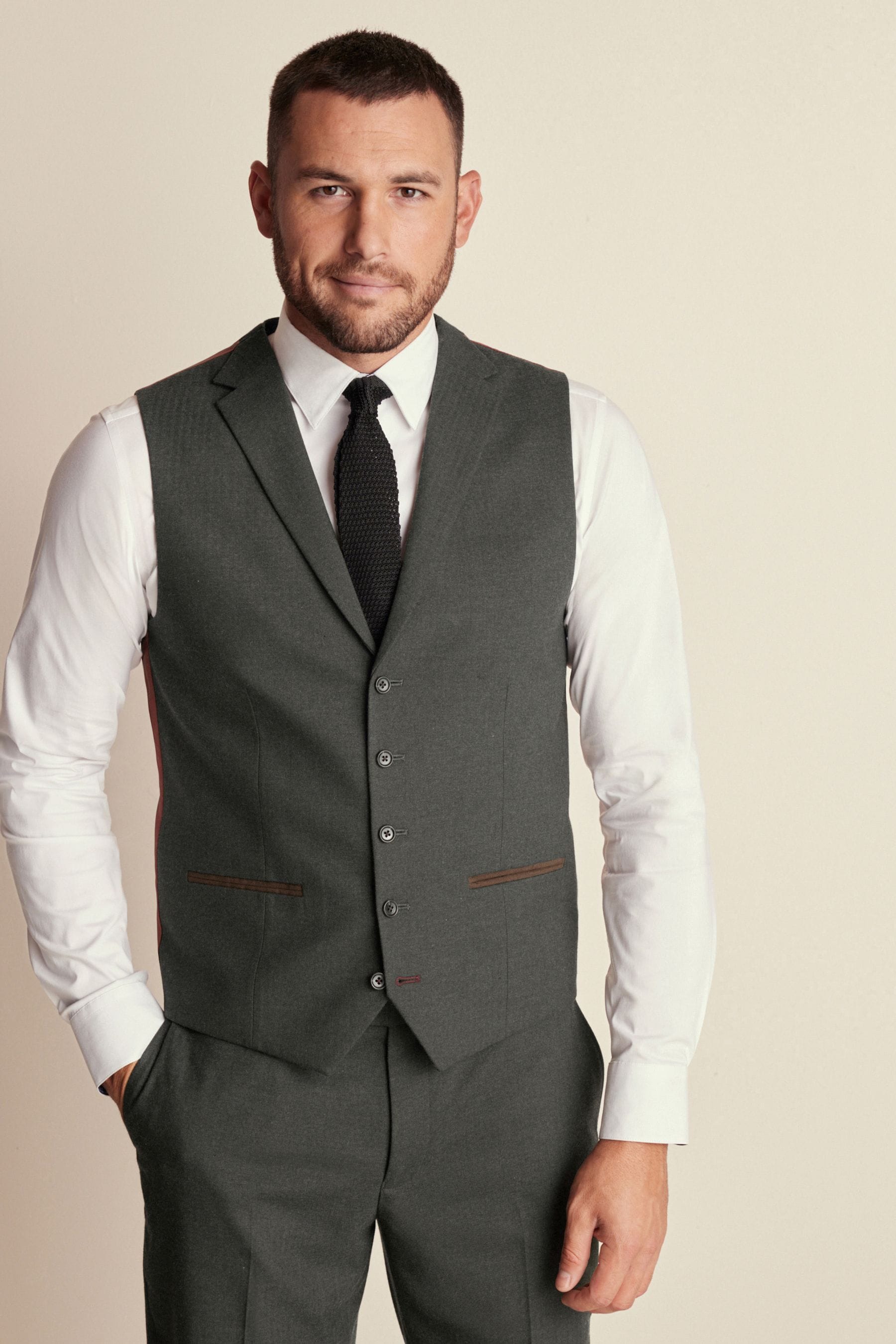 Buy Green Herringbone Suit Waistcoat from the Next UK online shop