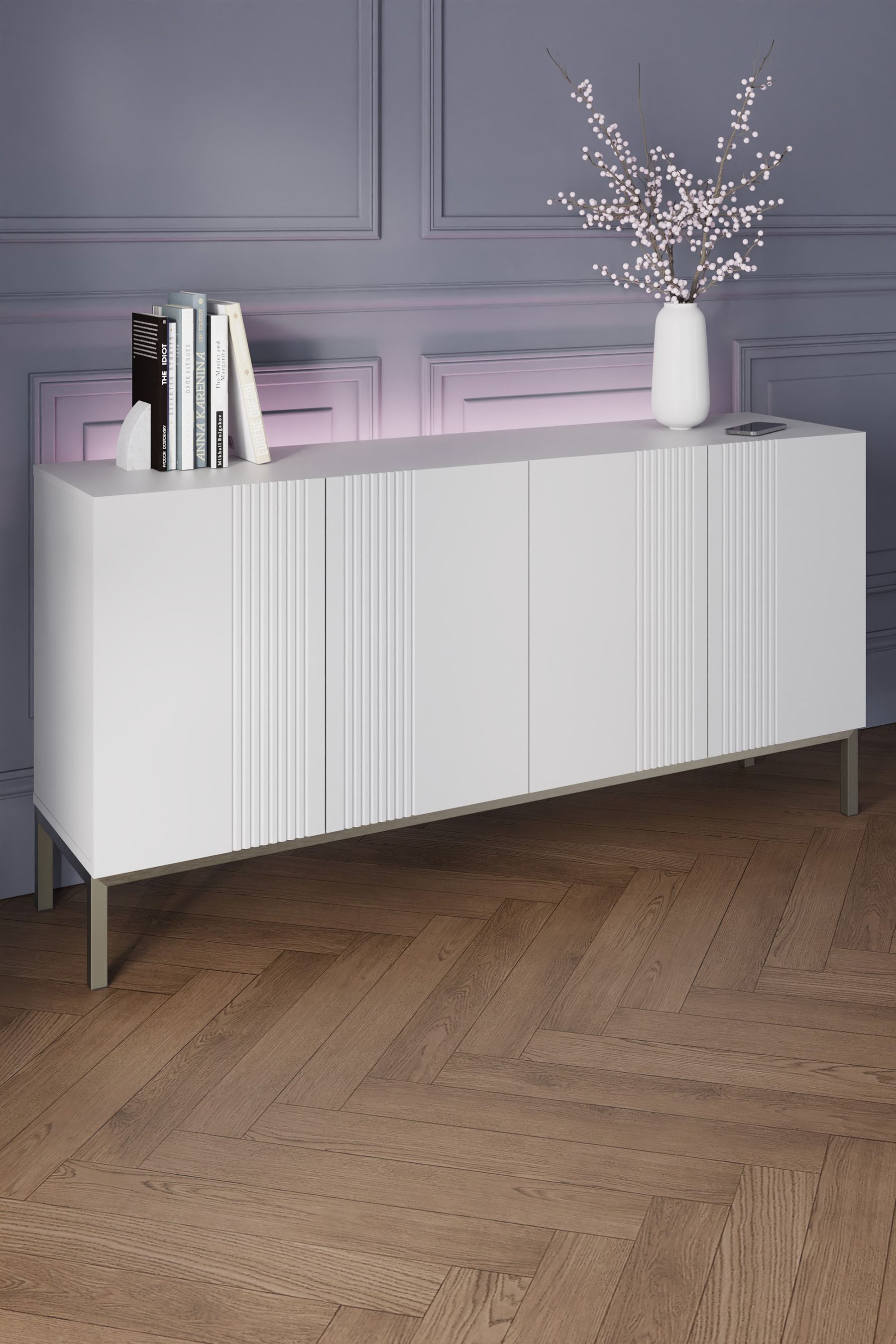 Buy Frank Olsen White Iona 4 Door Large Sideboard from the Next UK ...