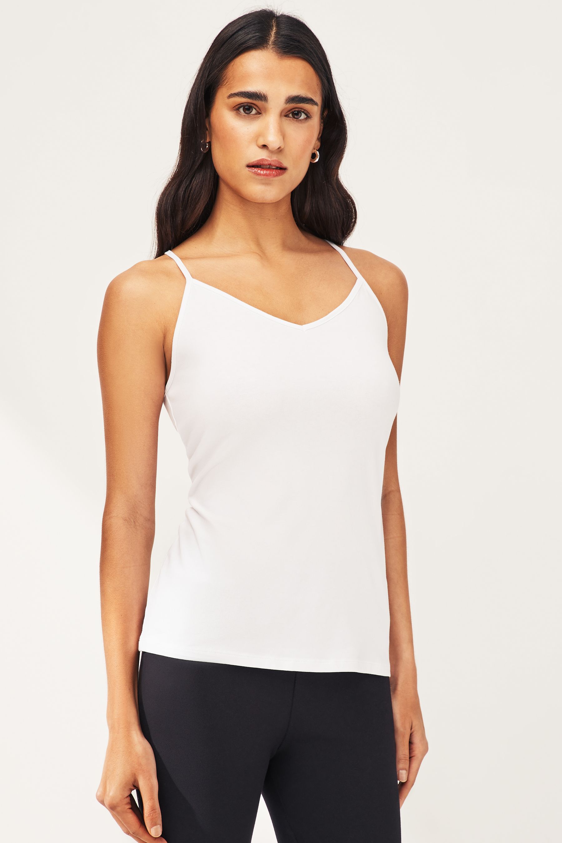 Buy White V-Neck Thin Strap Vest from the Next UK online shop