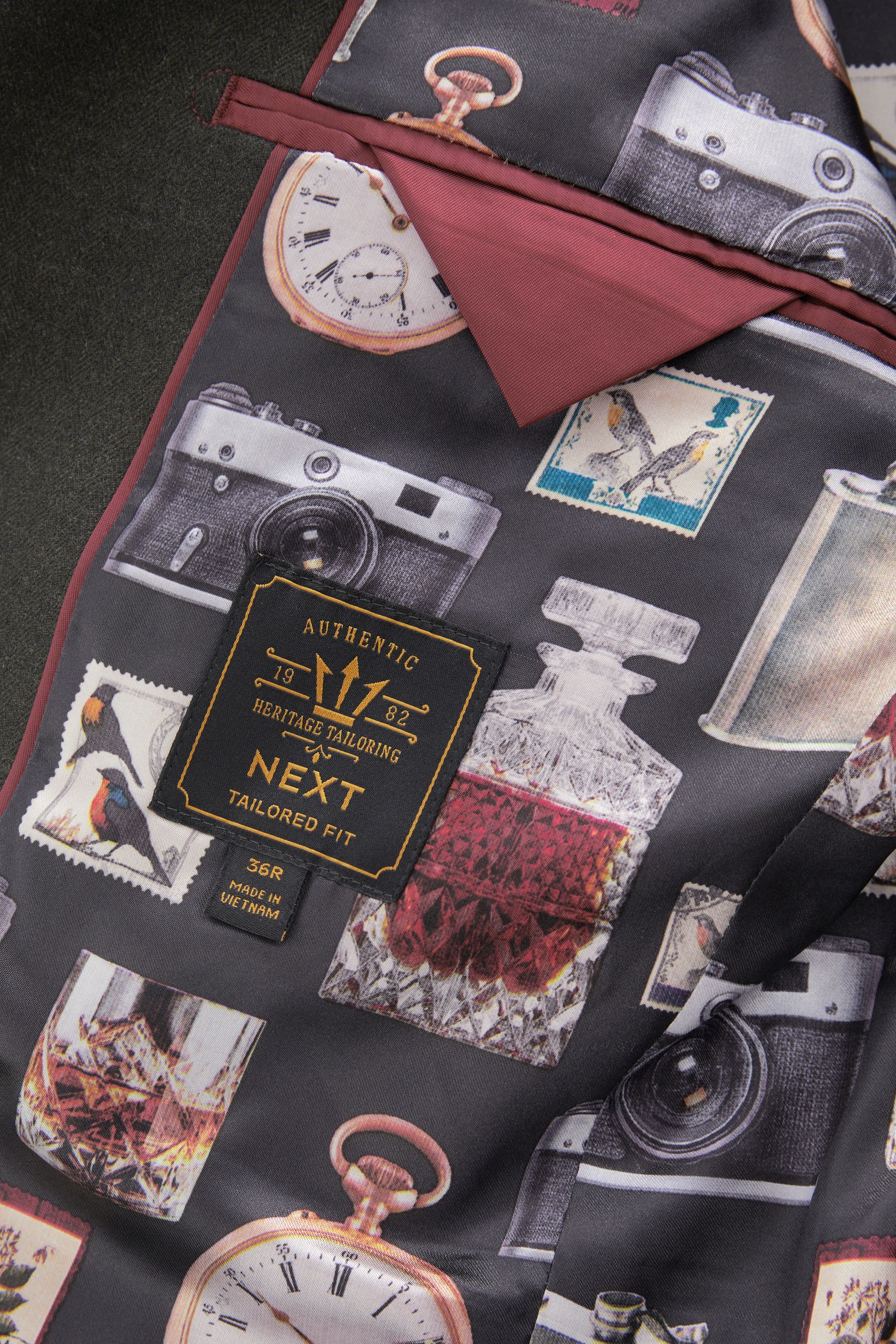 Buy Green Tailored Tailored Herringbone Suit Jacket from the Next UK ...