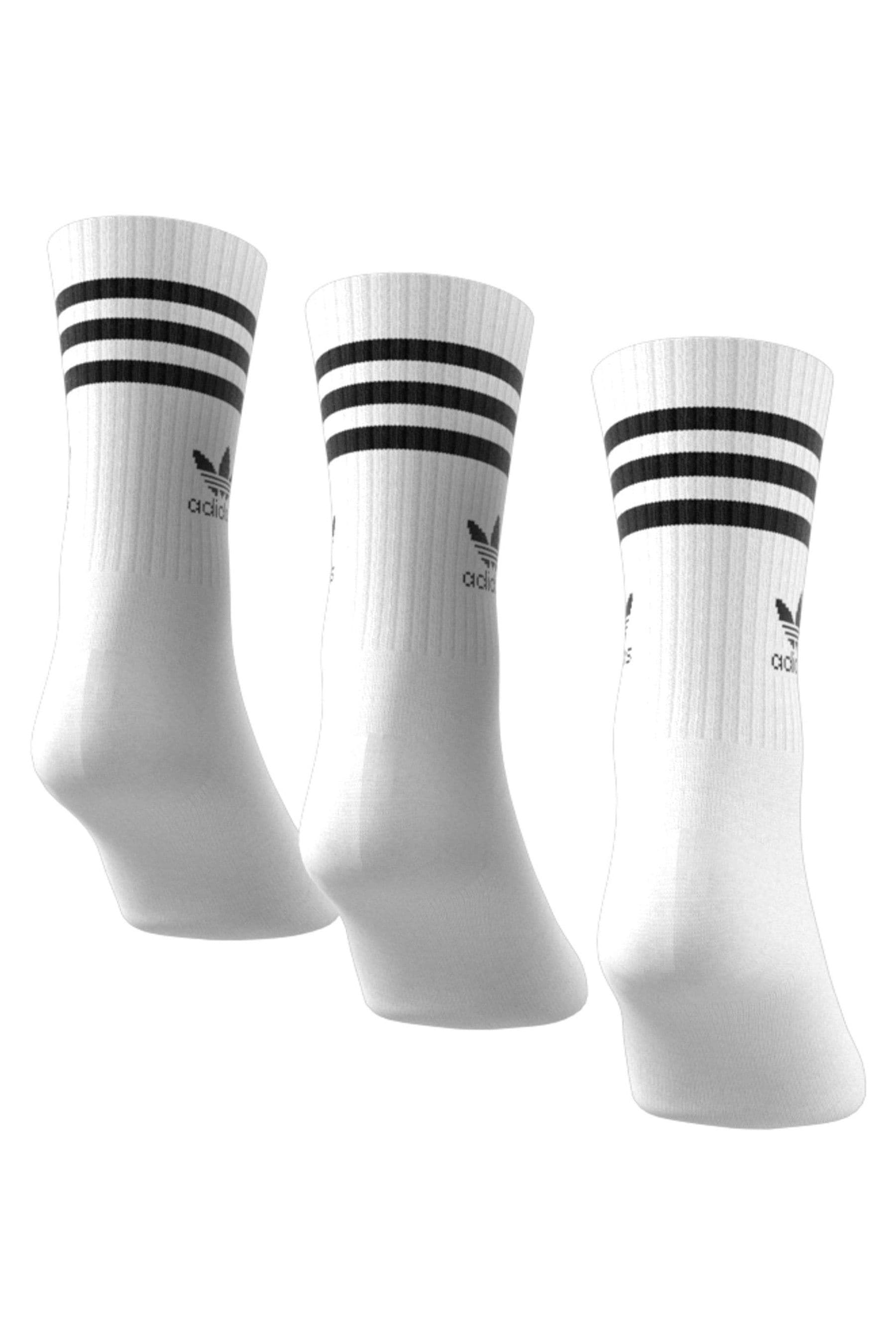 Buy adidas Originals Mid Cut Crew Socks 3 Pairs from the Next UK online ...
