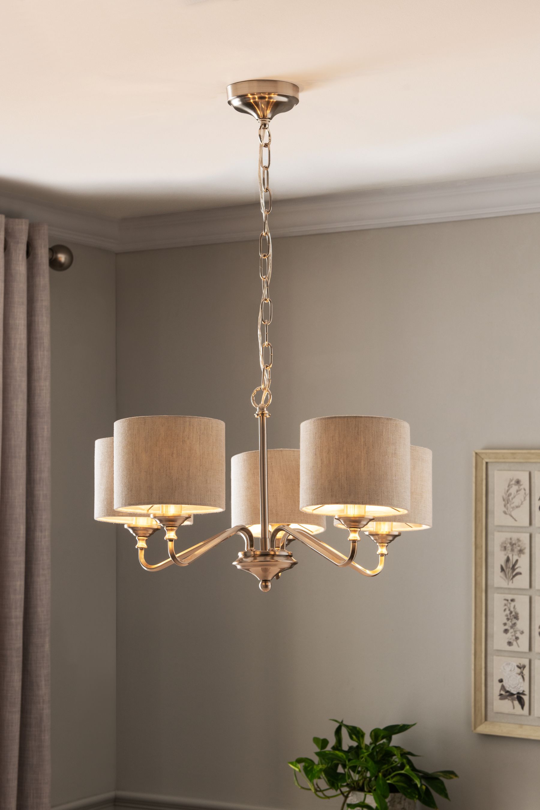 Buy Burford 5 Light Dual Mount Height Adjustable Ceiling Light from ...