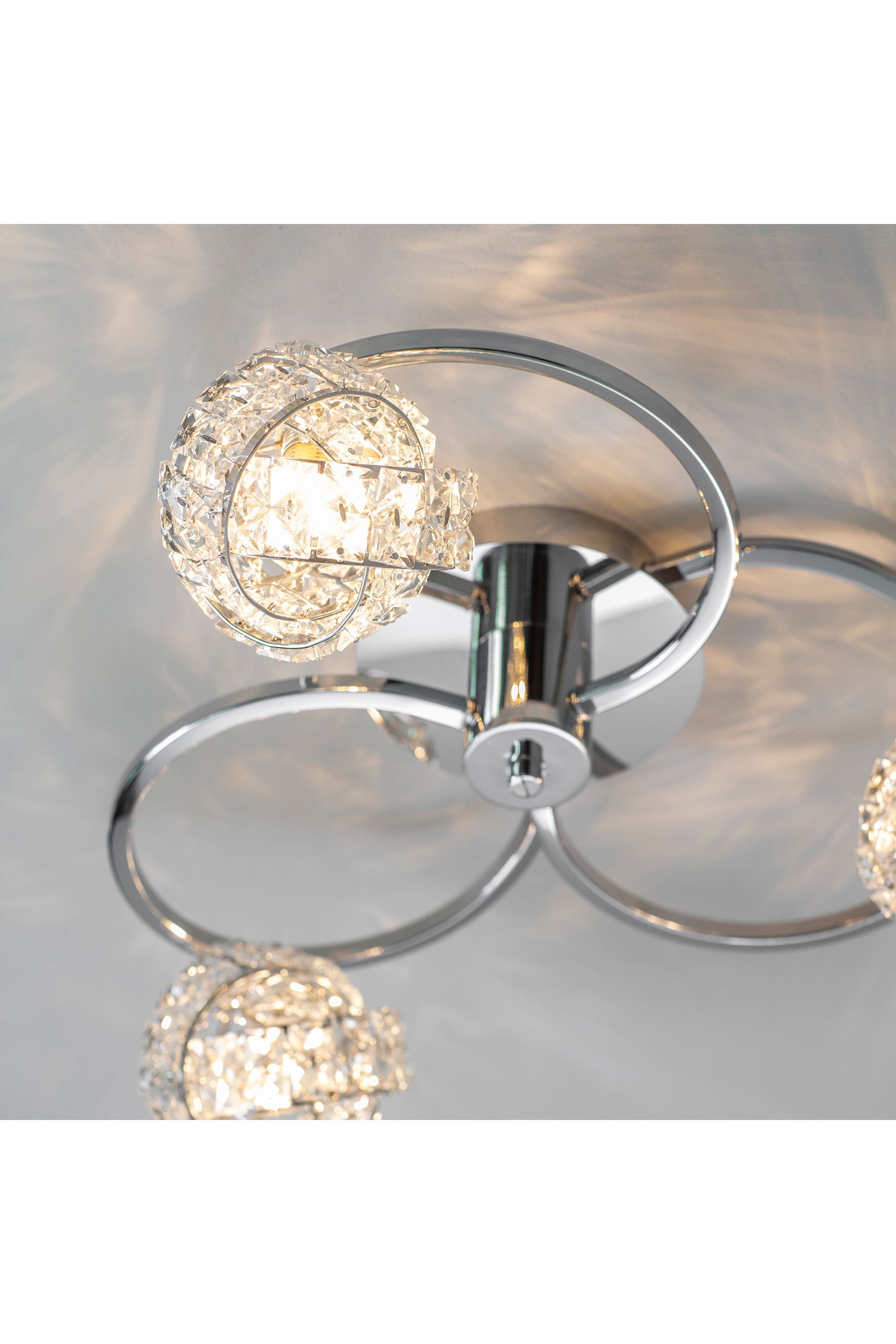 Buy Gallery Home Chrome Lila 3 Bulb Ceiling Light from the Next UK ...