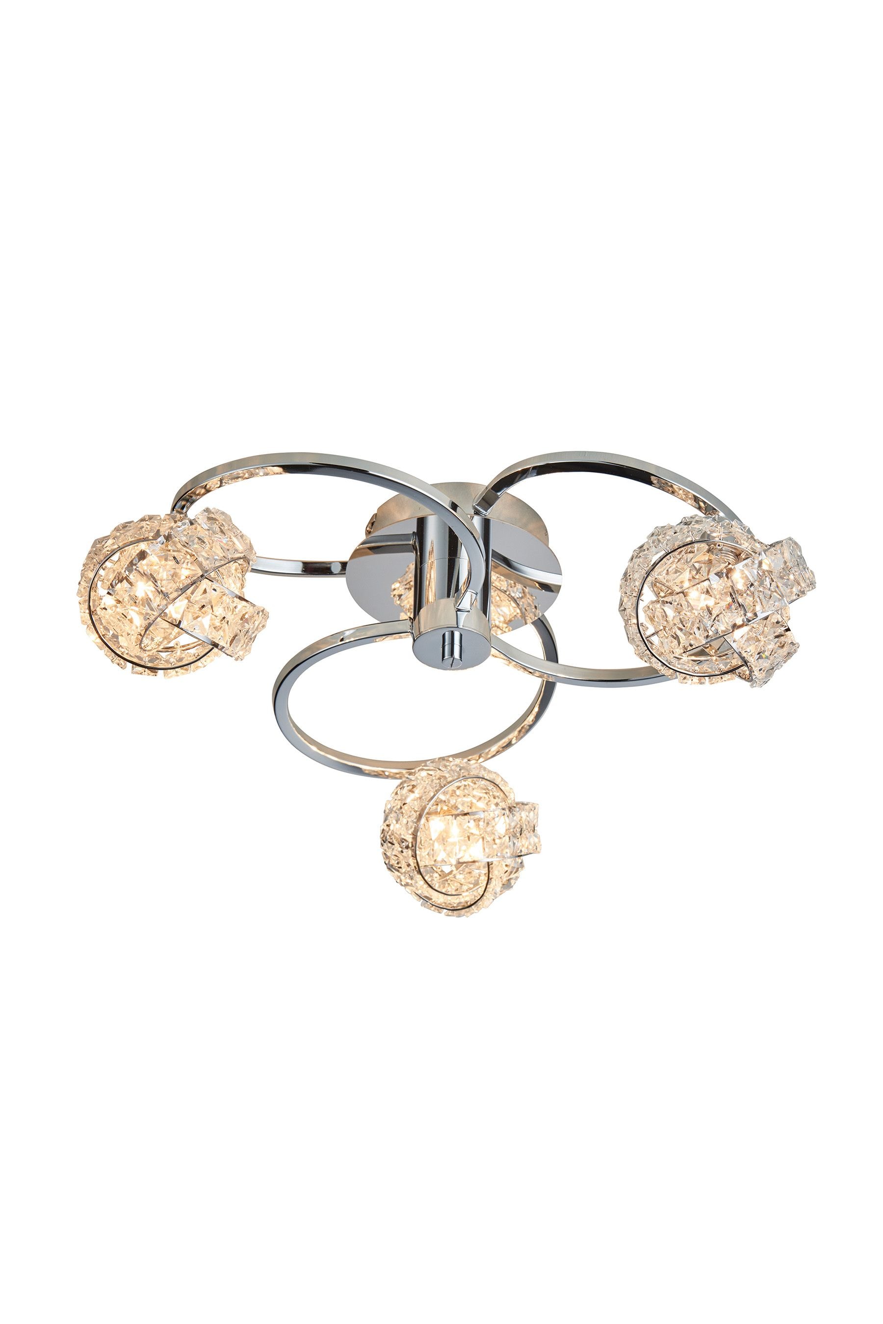 Buy Gallery Home Chrome Lila 3 Bulb Ceiling Light from the Next UK ...