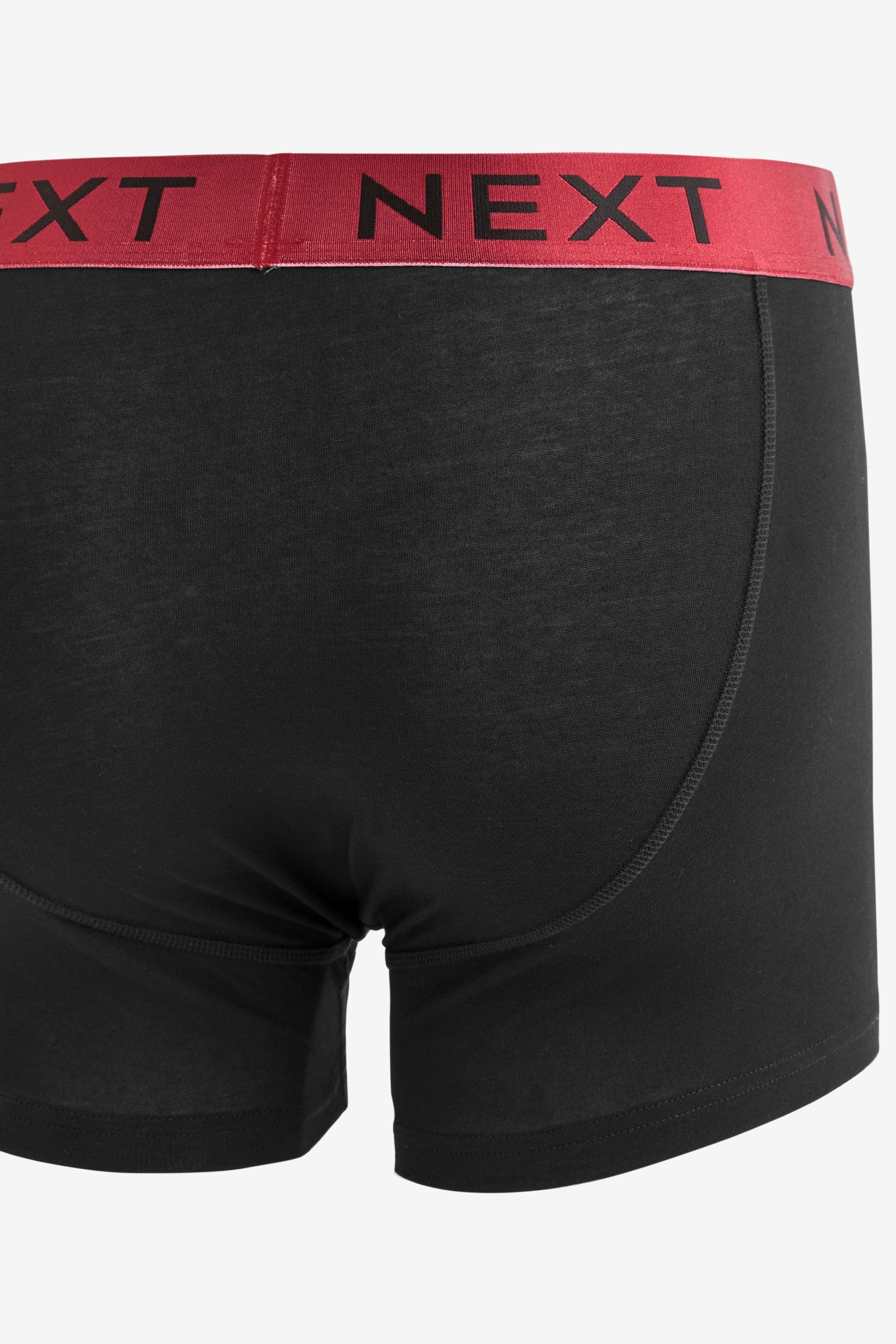 Buy Black Bright Colour Metallic Waistband 10 pack A-Front Boxers from ...