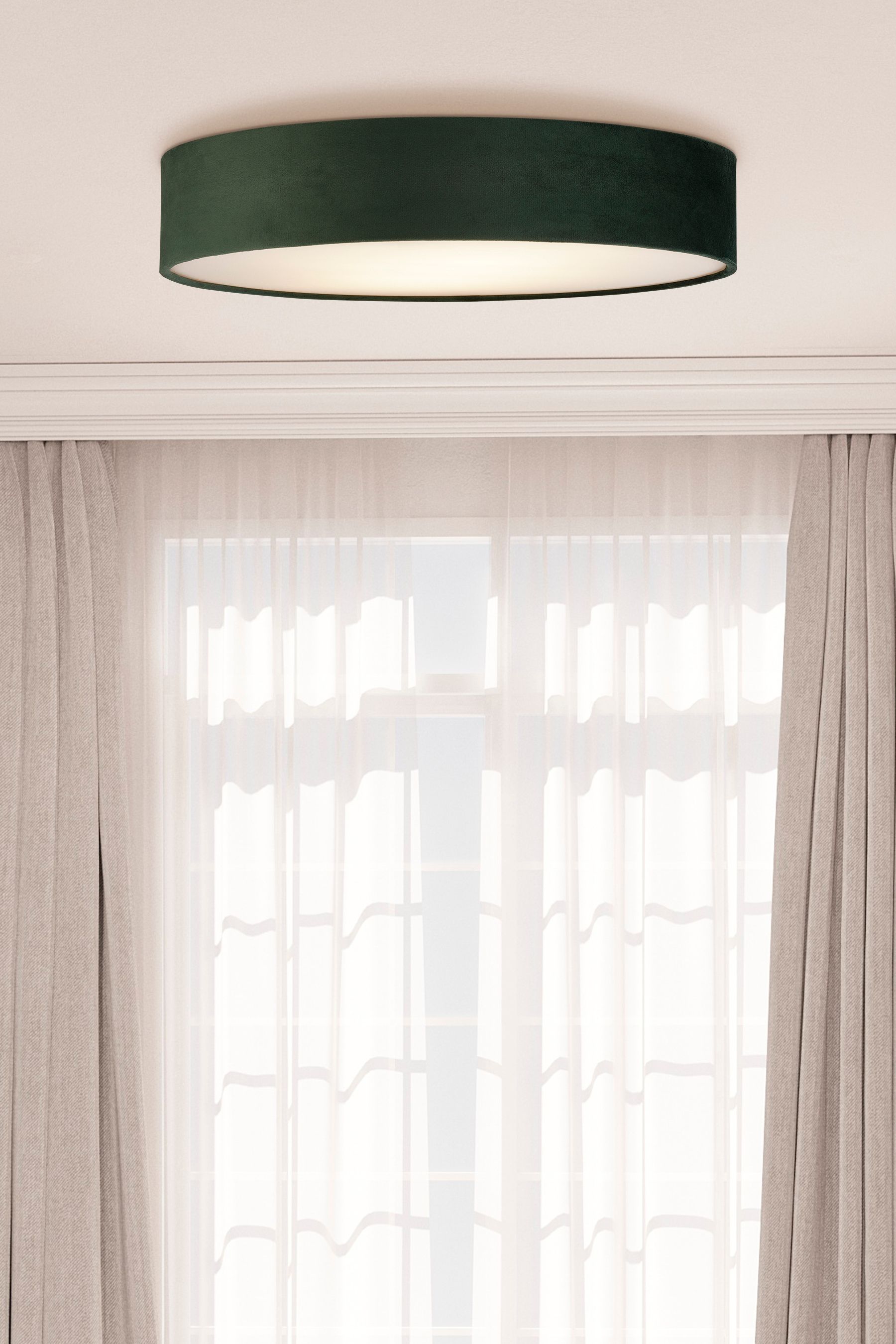 Buy Searchlight Green Fuchsia Green 3Lt Flush Ceiling Light from the ...