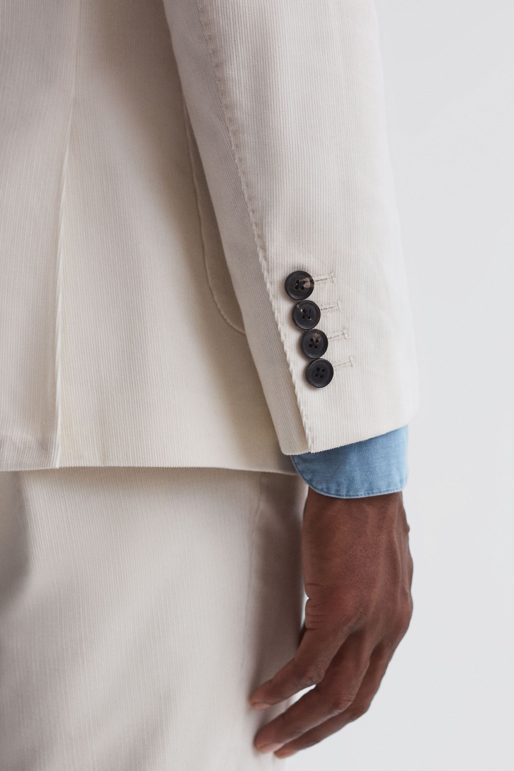 Buy Reiss Ecru Stadium Slim Fit Double Breasted Cotton Blazer from Next Egypt