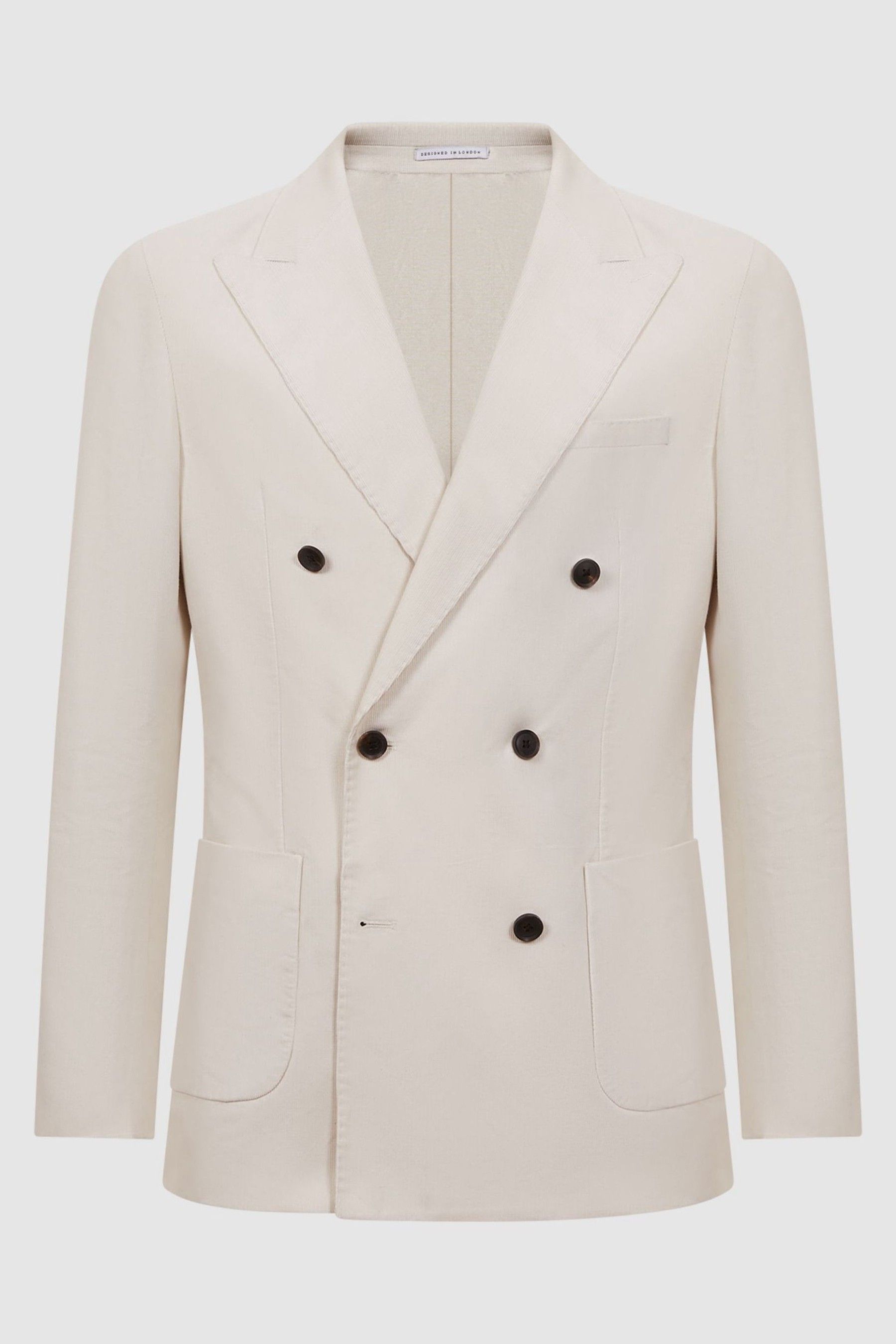 Buy Reiss Ecru Stadium Slim Fit Double Breasted Cotton Blazer from Next Egypt