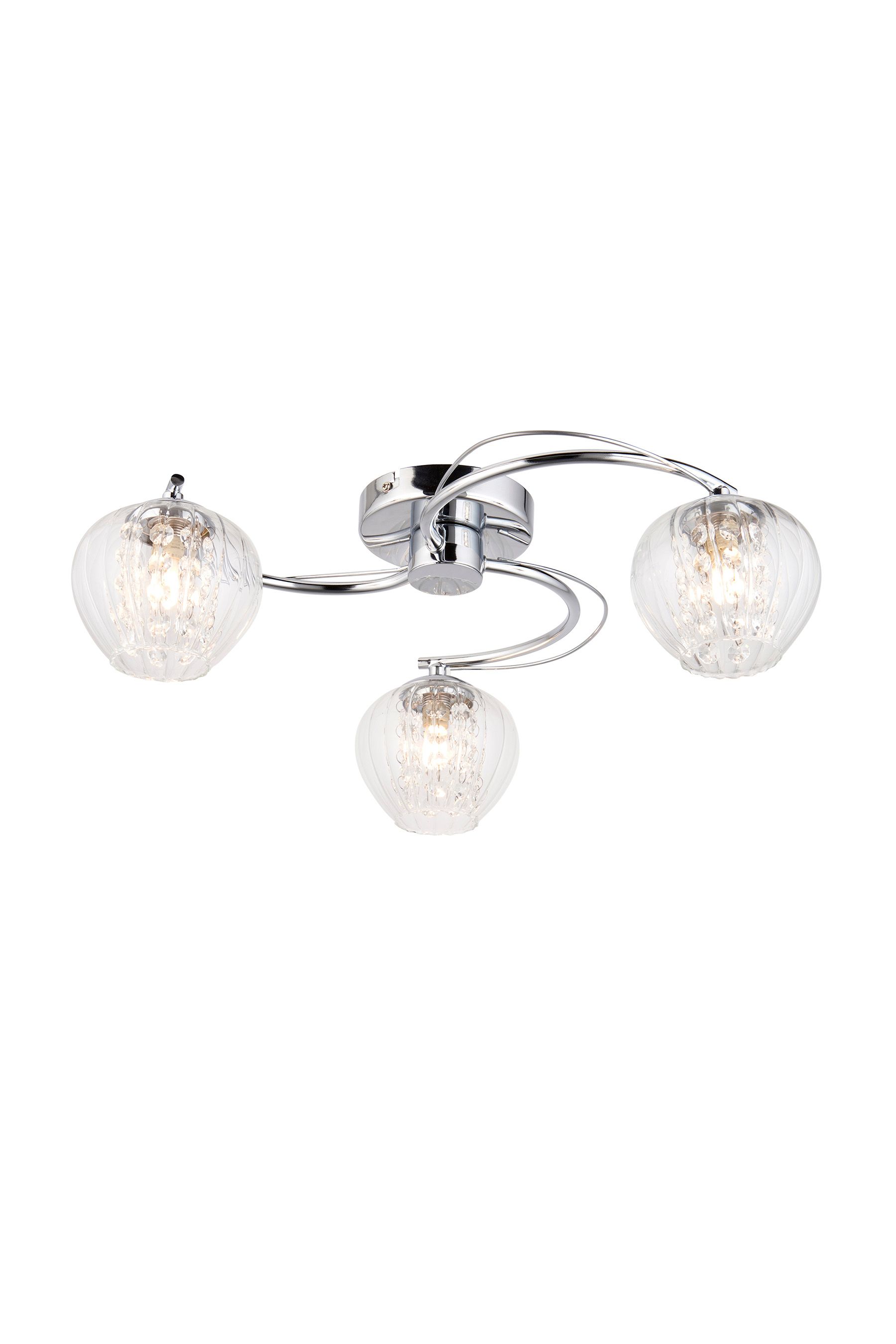 Buy Gallery Home Chrome Digby 3 Bulb Ceiling Light from the Next UK ...