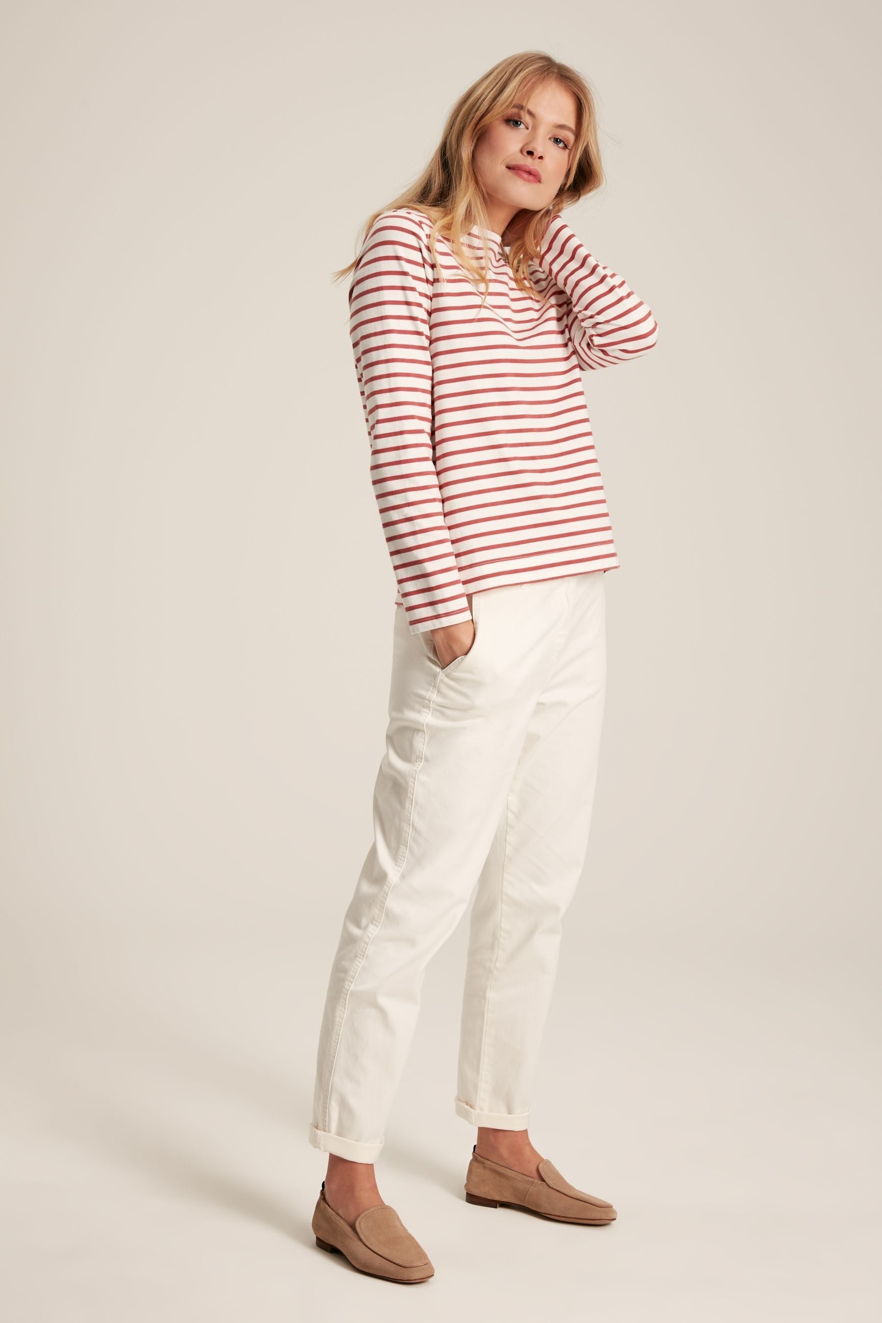 Buy Joules Harbour Pink Striped Long Sleeve Breton Top from the Next UK ...