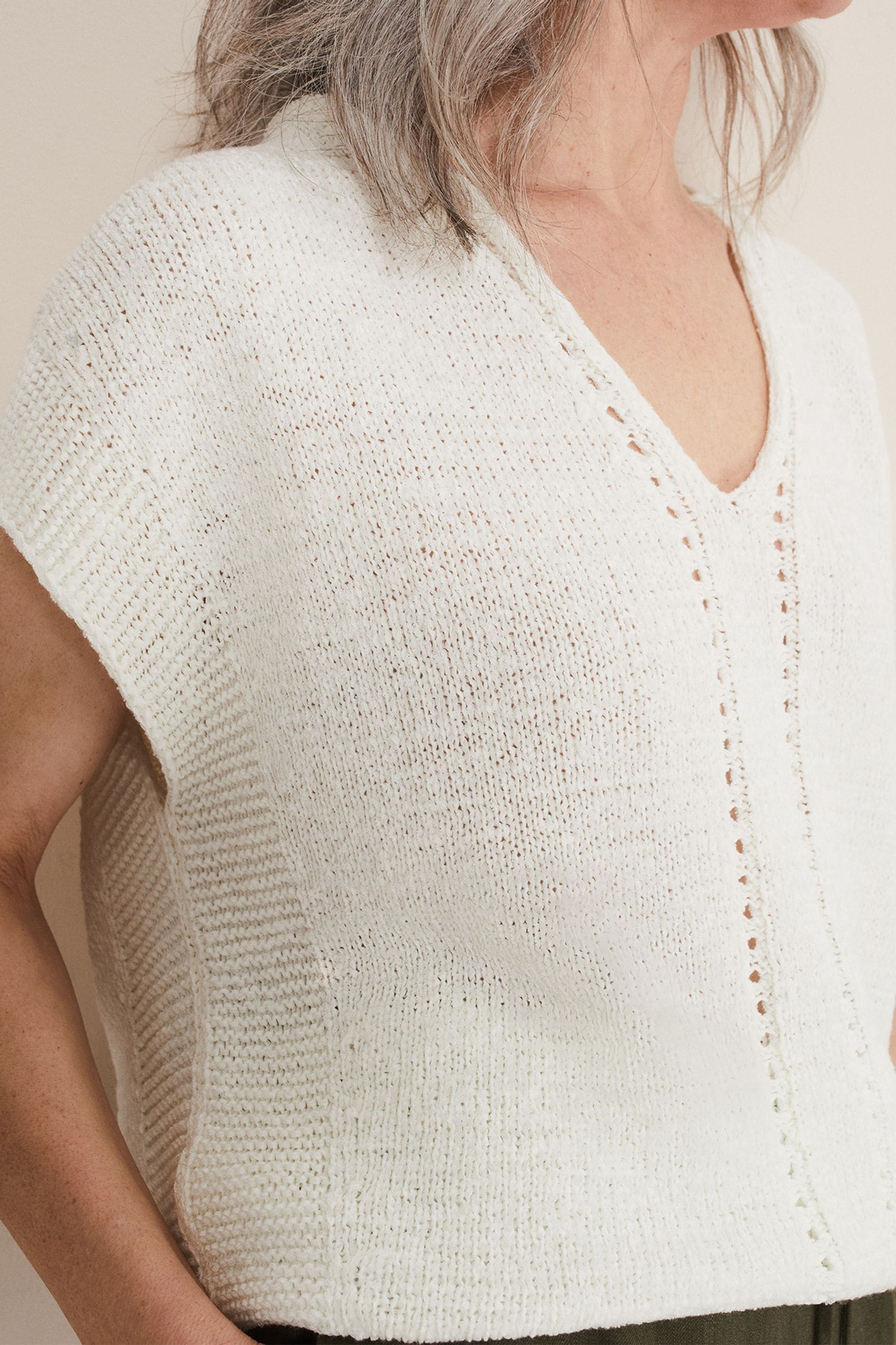 Buy Phase Eight White Textured Alana Knit Jumper from the Next UK ...