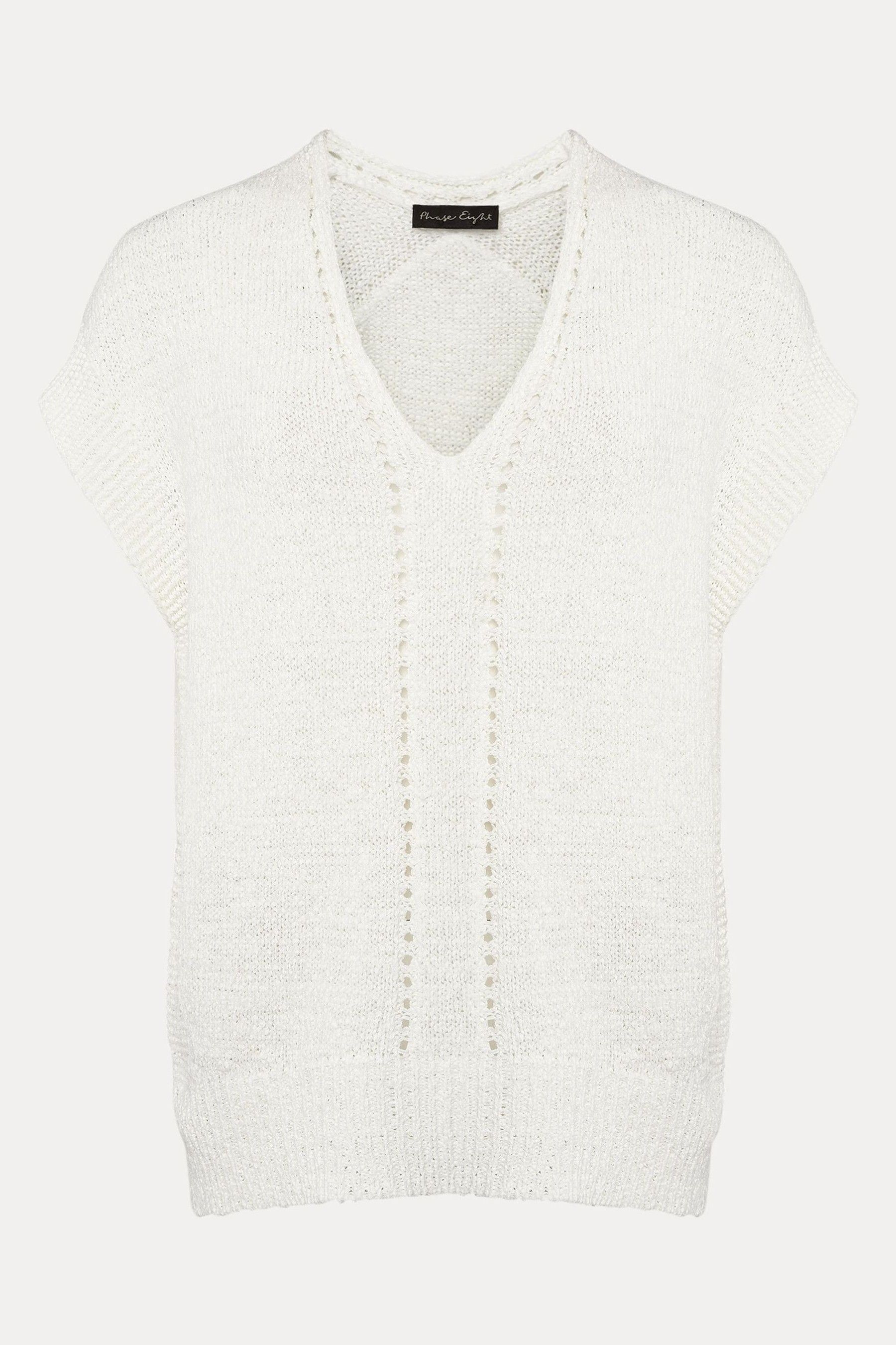 Buy Phase Eight White Textured Alana Knit Jumper from the Next UK ...