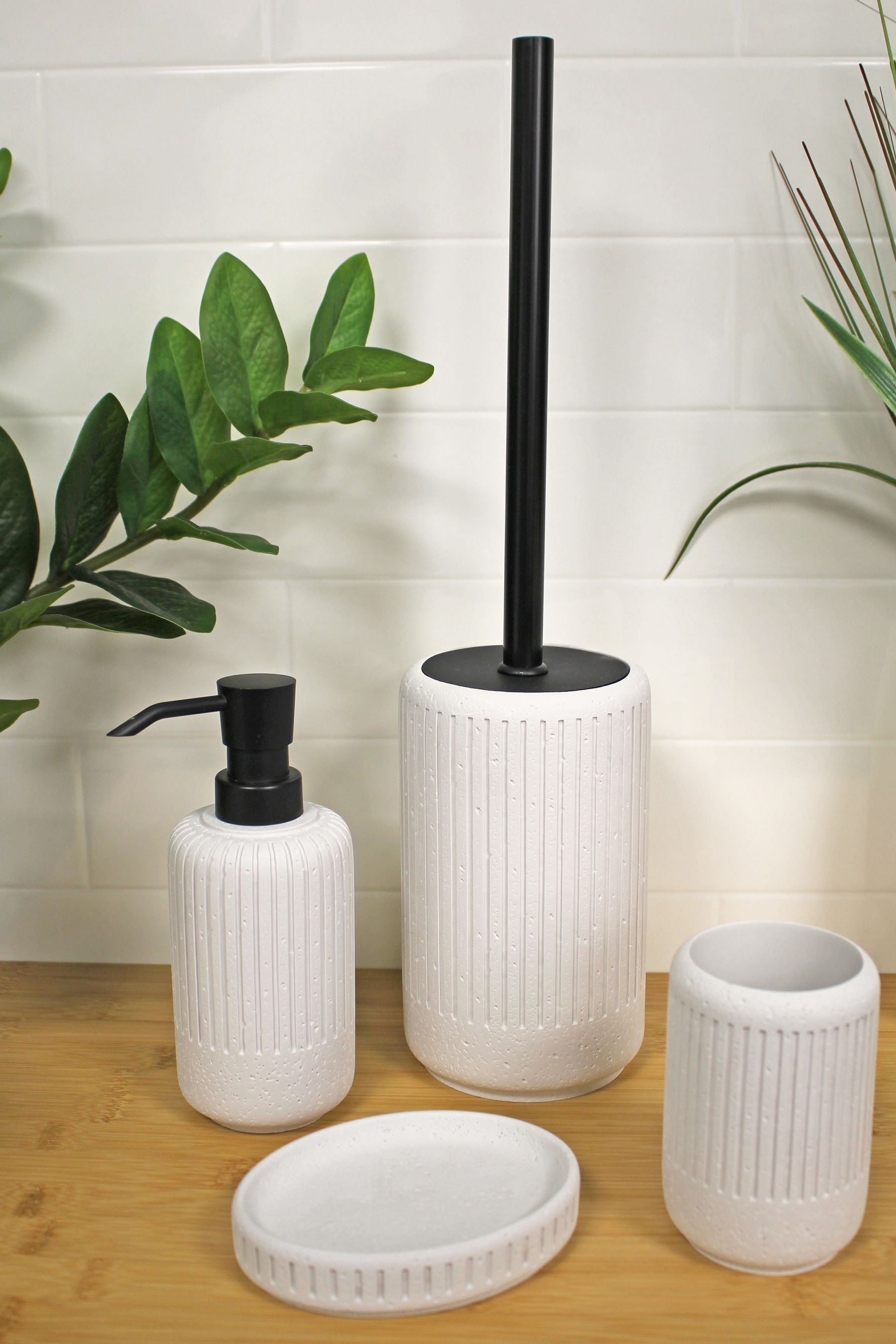 Buy Showerdrape Grey Alexandria Concrete Set of 4 Bathroom Accessory ...