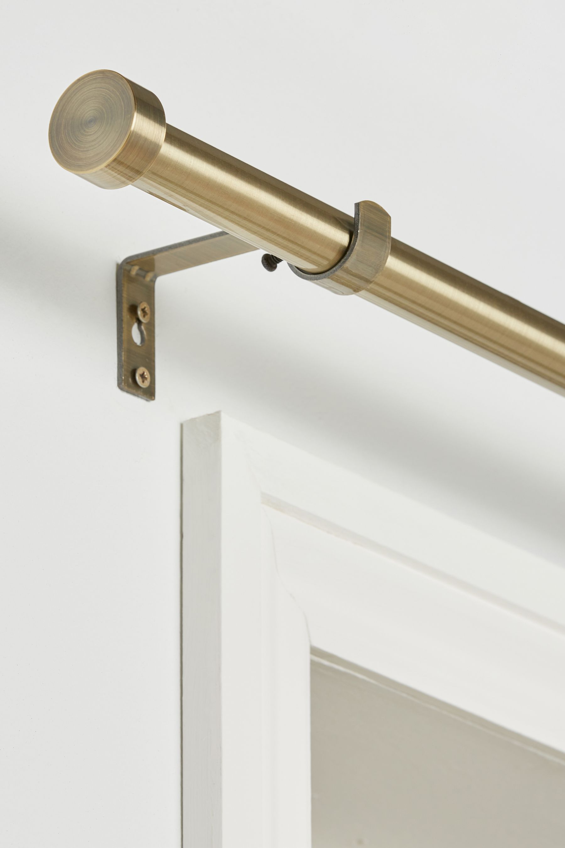 Buy Brass Stud Finial Extendable 28mm Curtain Pole Kit from the Next UK ...