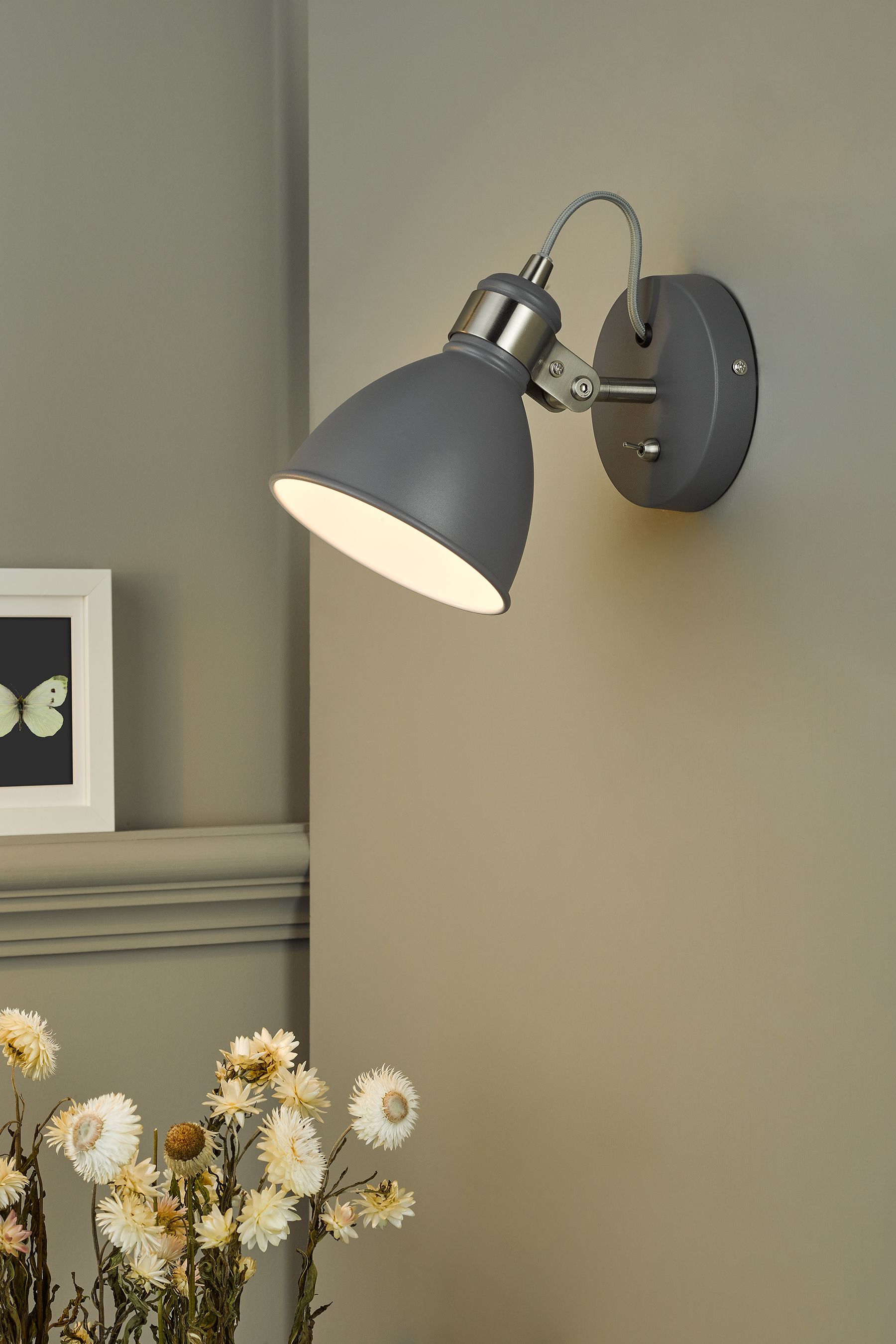 Buy Dar Lighting Grey Frederick Single Spotlight from the Next UK ...