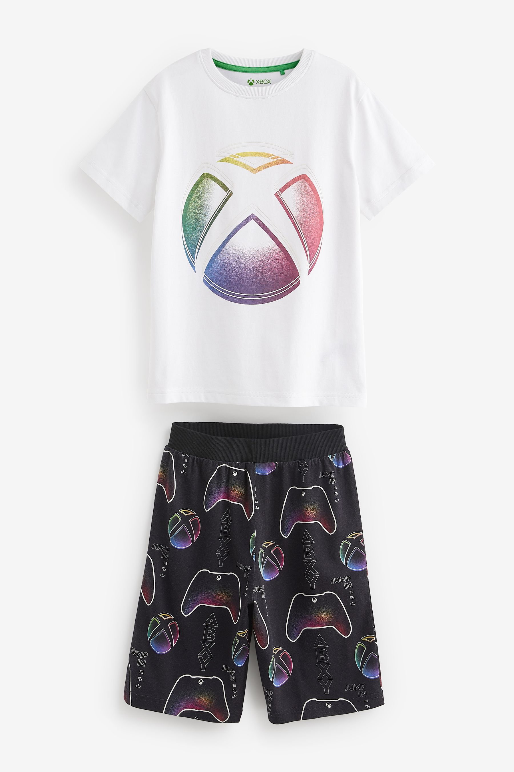 Buy Black/White XBOX 2 Pack Short Pyjamas (5-16yrs) from the Next UK ...
