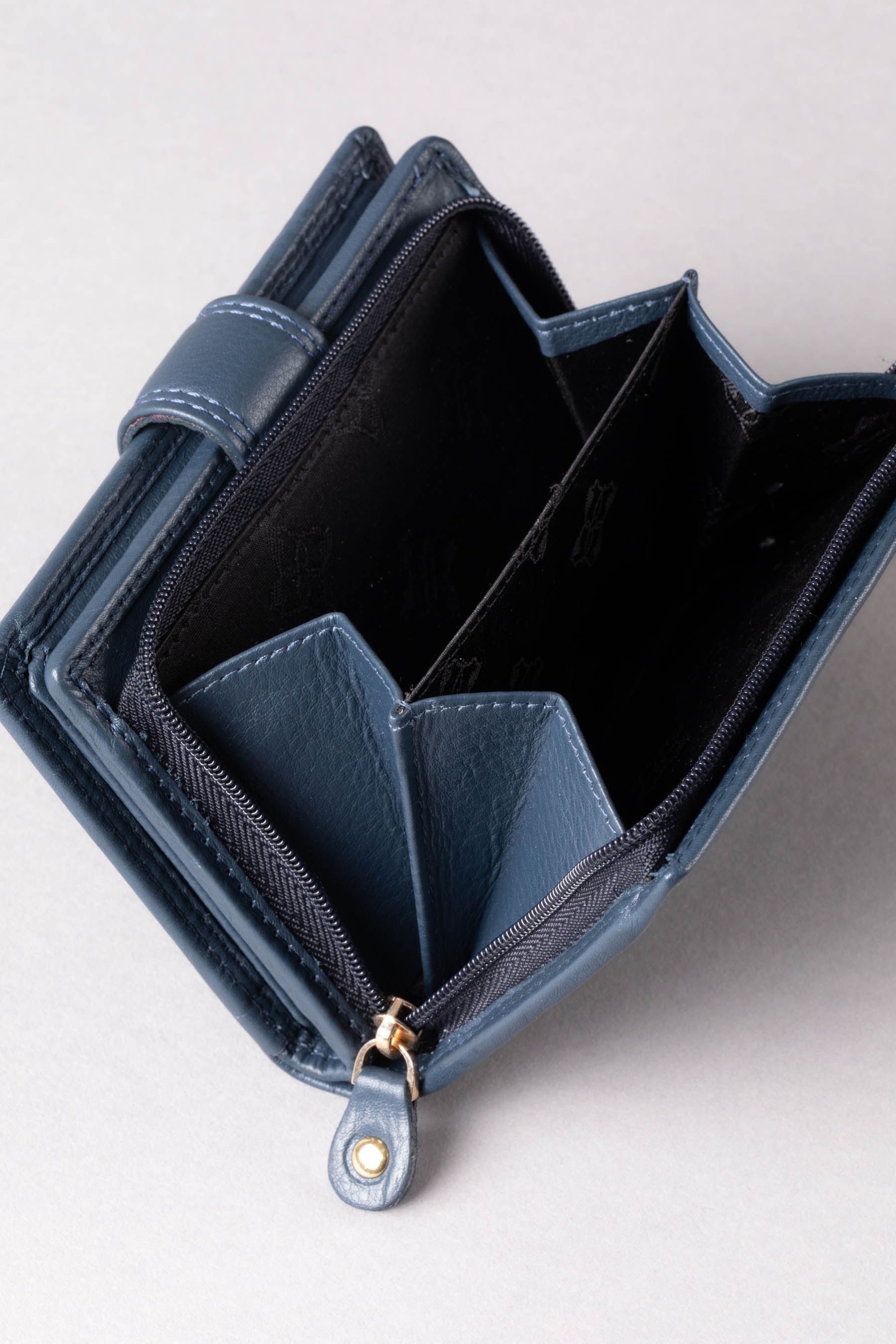 Buy Lakeland Leather Navy Blue Small Leather Tab Purse from the Next UK ...