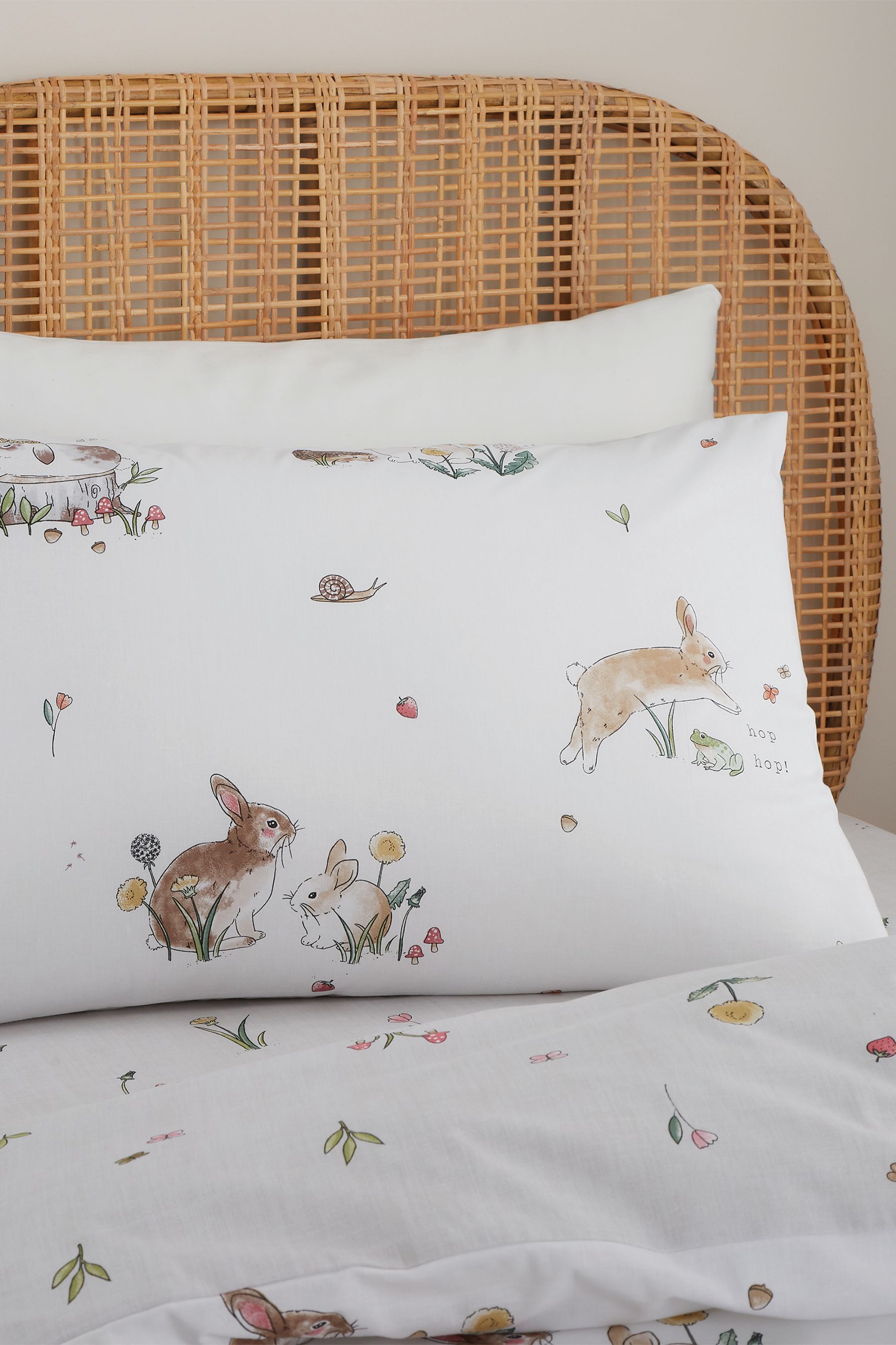 Buy Bianca White Cotton Bunny Rabbit Friends Duvet Cover Set from the ...