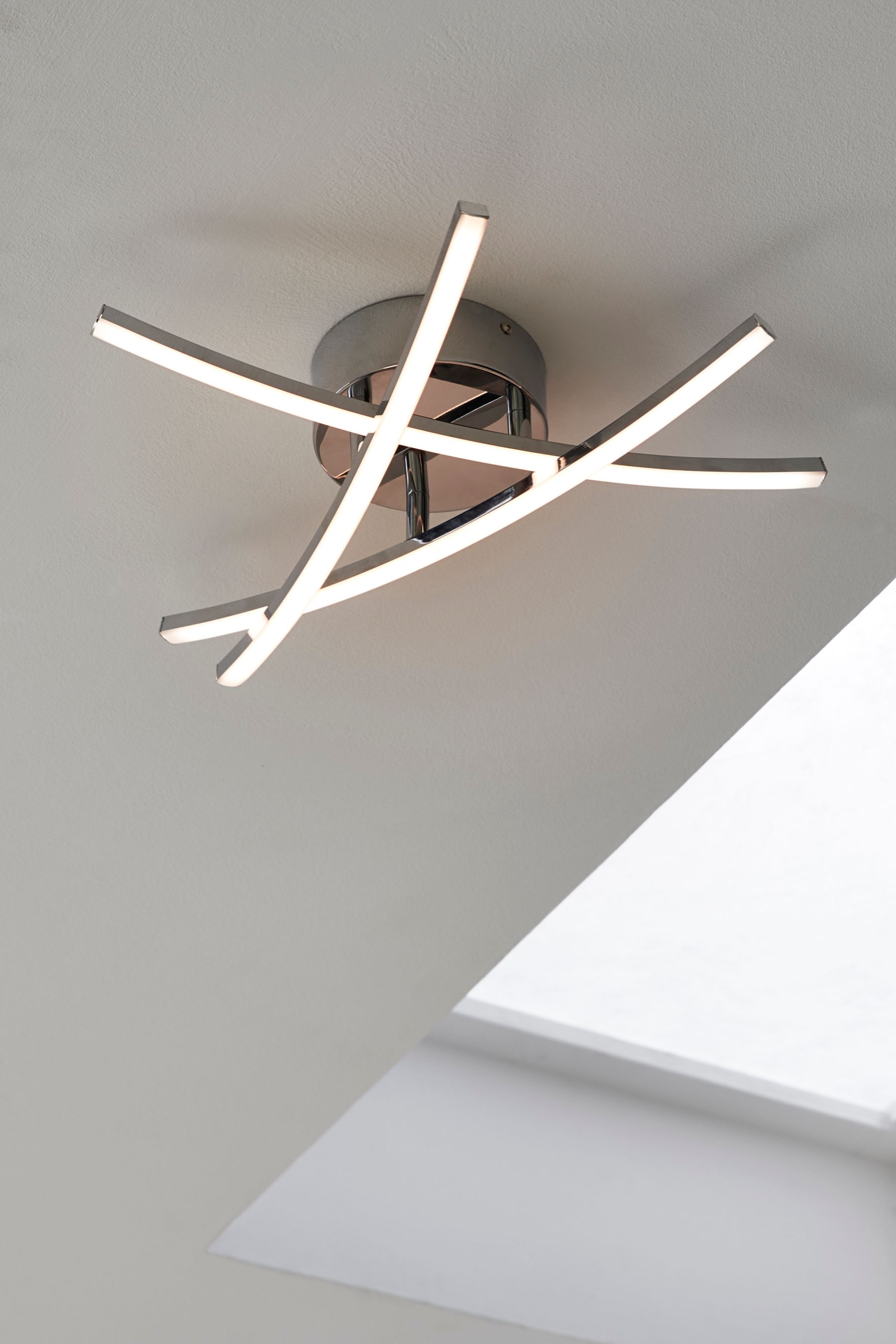 Buy Chrome Amari LED Flush Ceiling Light from the Next UK online shop