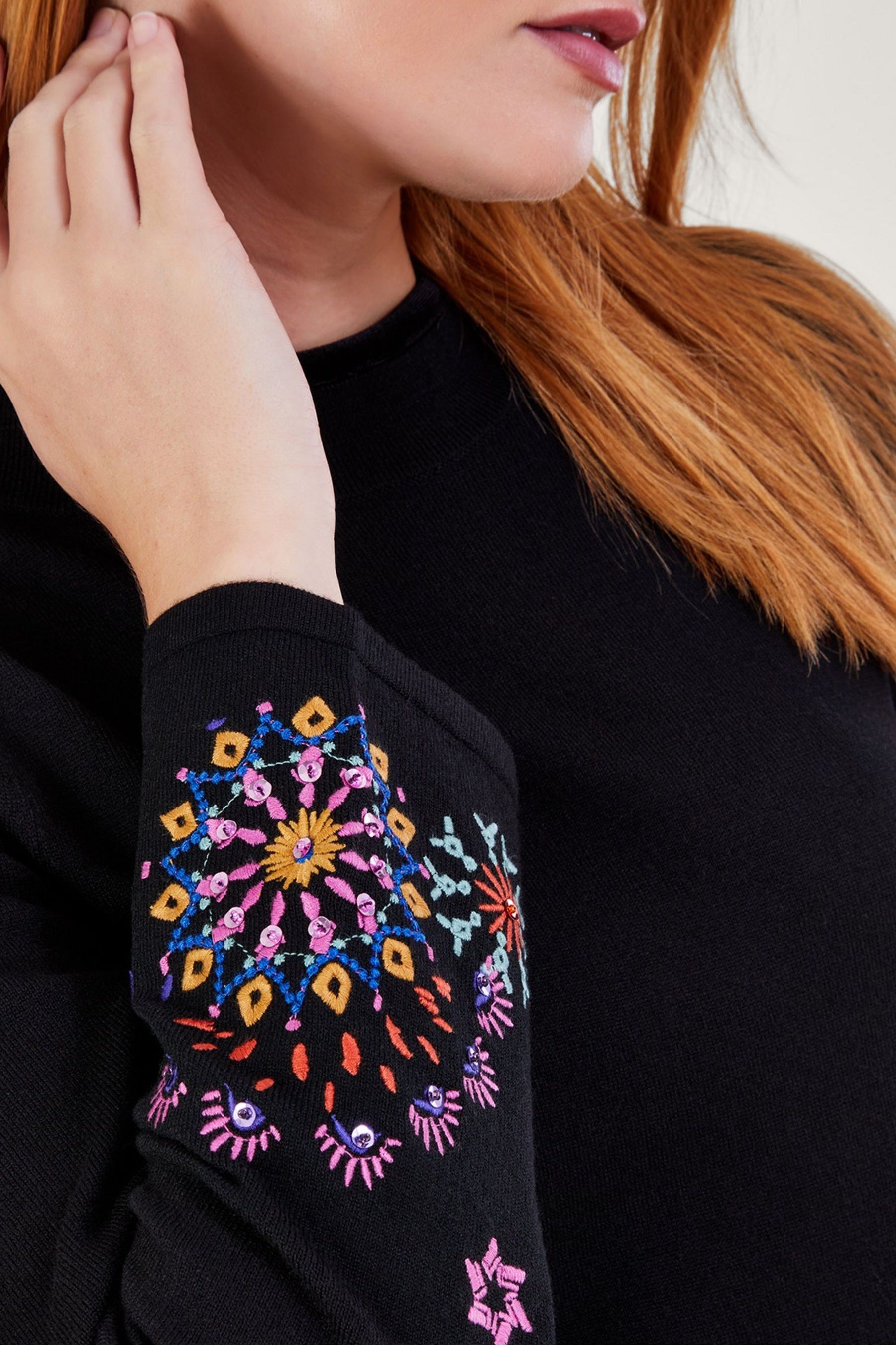 Buy Monsoon Black Embroidered Tunic Dress from Next Ireland