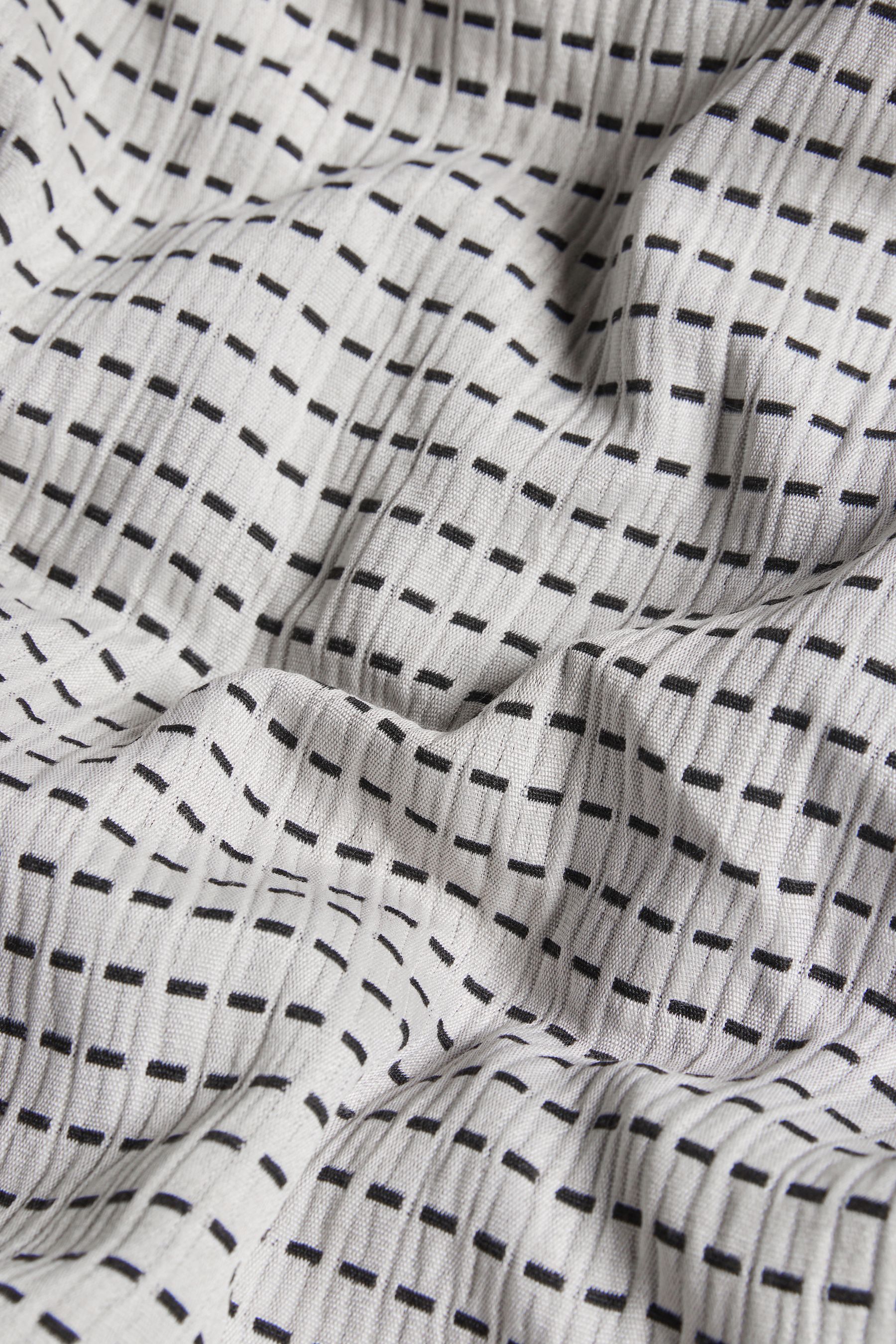 Buy Monochrome Stitch Effect Jacquard Duvet Cover And Pillowcase Set ...