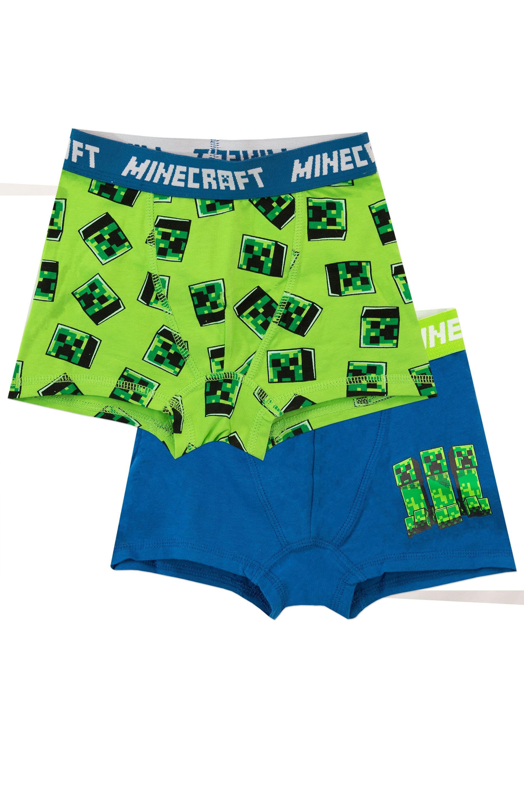 Buy Character Green Minecraft Multipack 100% Cotton Boxers Underwear ...