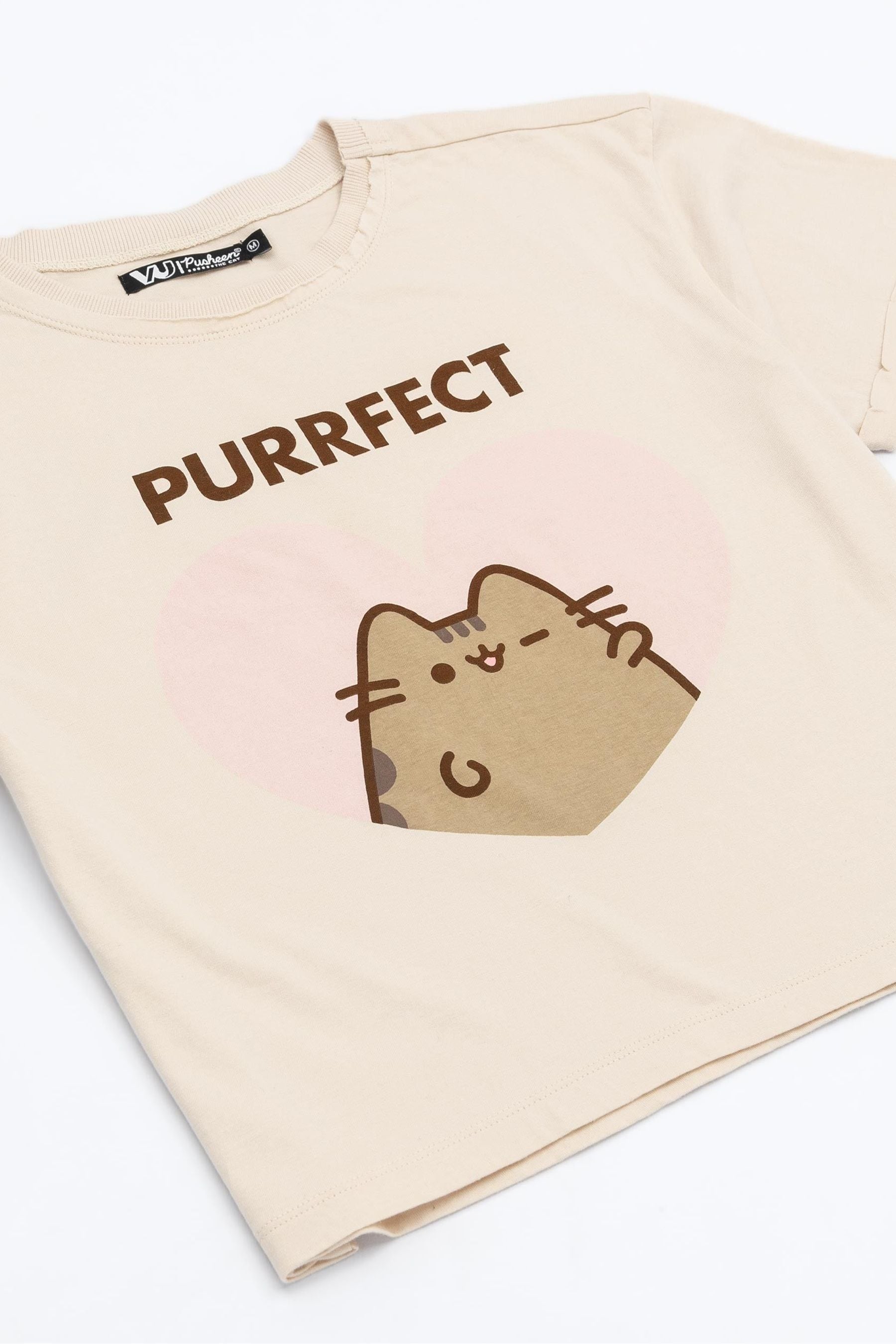 Buy Vanilla Underground Cream Pusheen Cropped T-Shirt from the Next UK ...