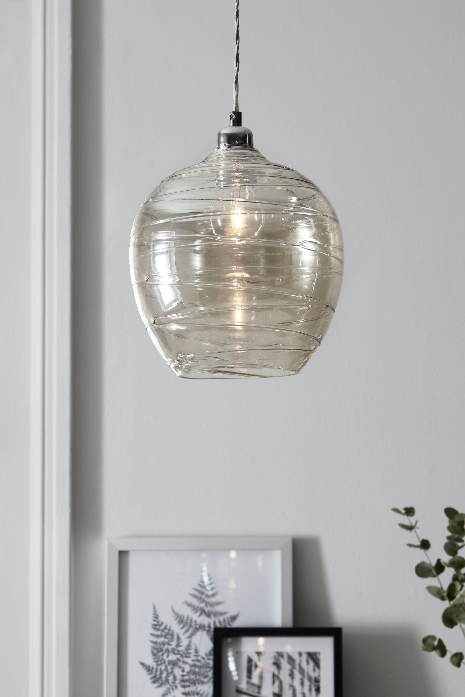 Buy Smoke Grey Drizzle Easy Fit Pendant Lamp Shade from the Next UK ...