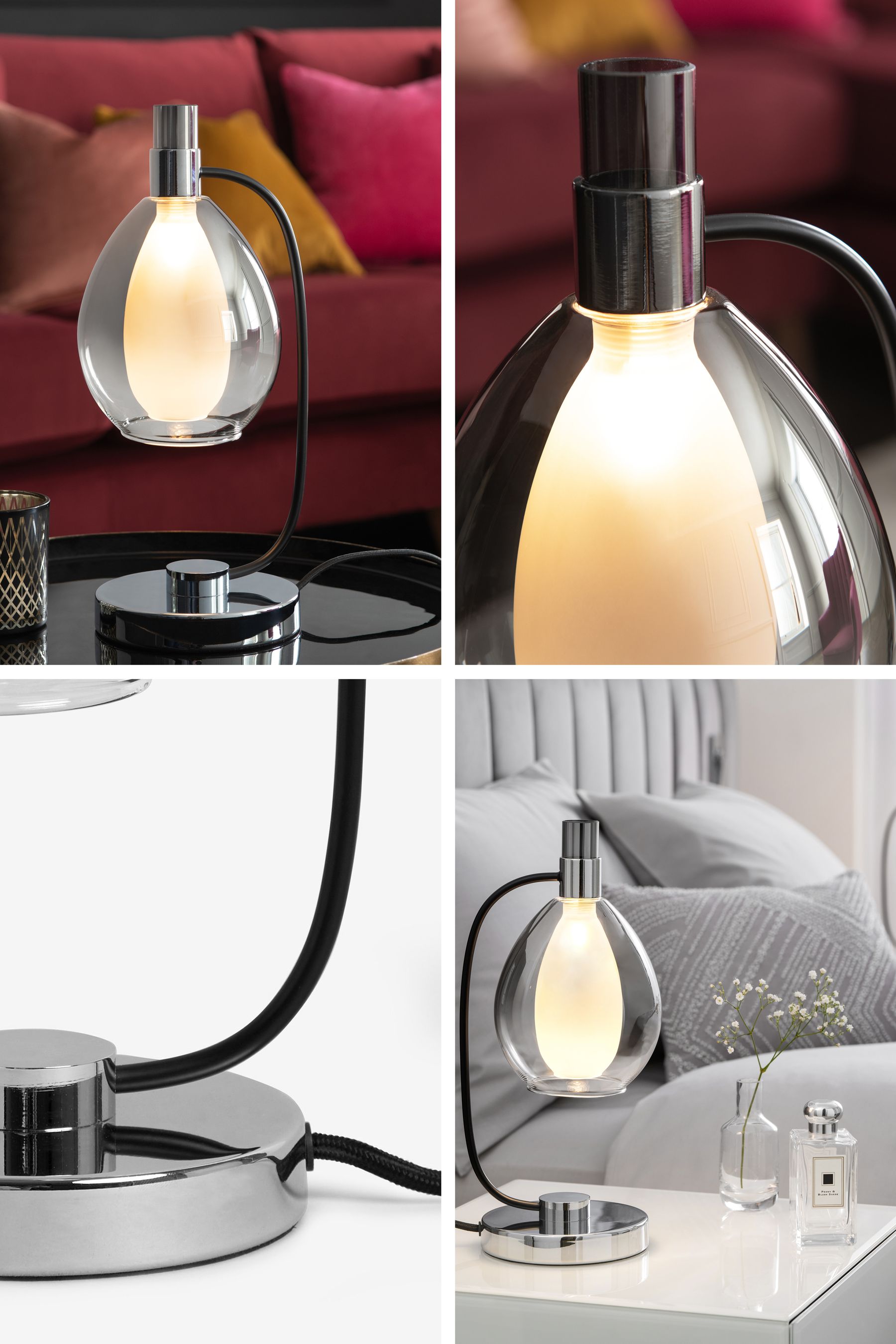 Buy Chrome Carson Touch Table Lamp from the Next UK online shop