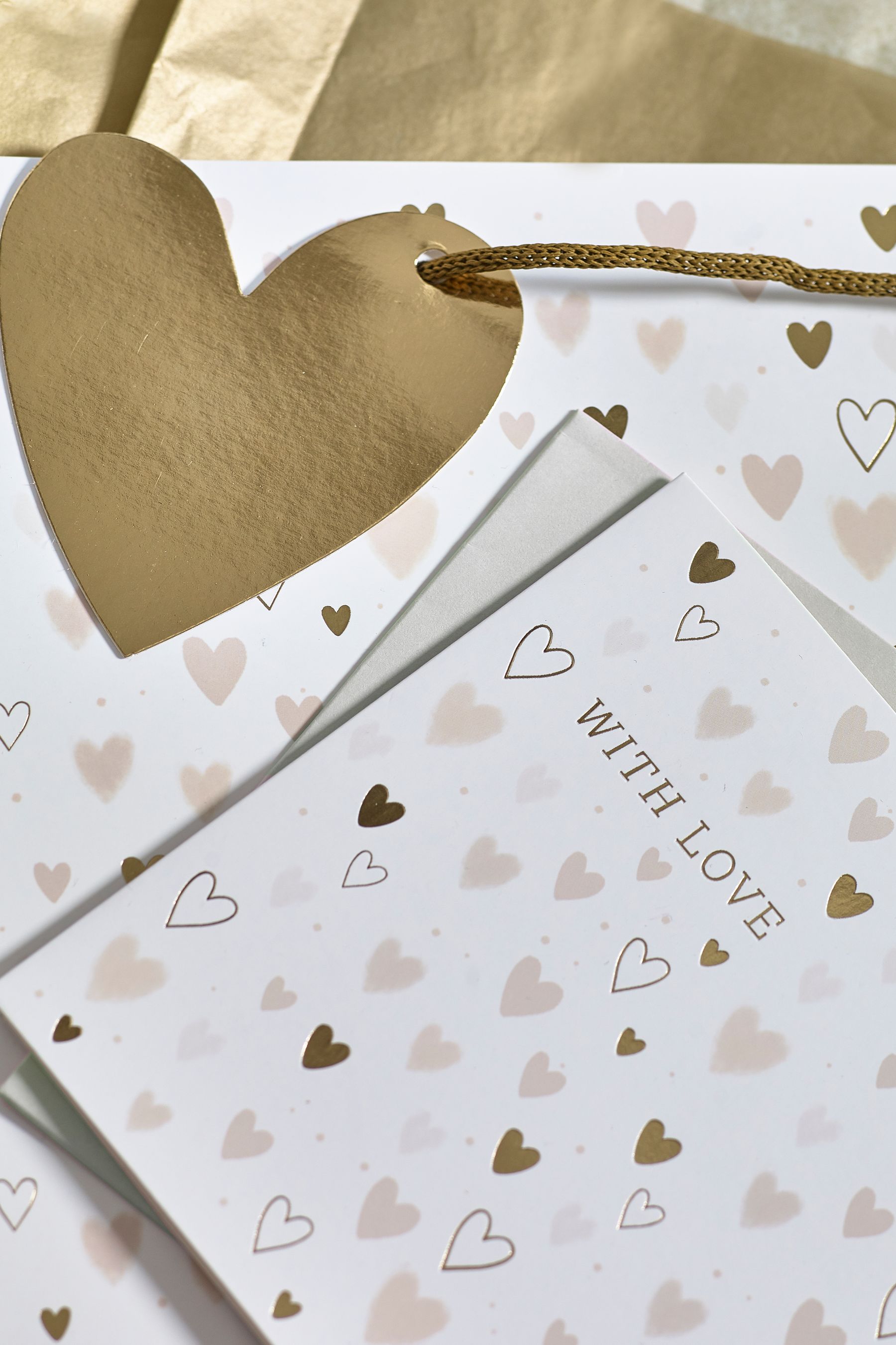 Buy Natural Hearts Gift Bag and Card Set from the Next UK online shop