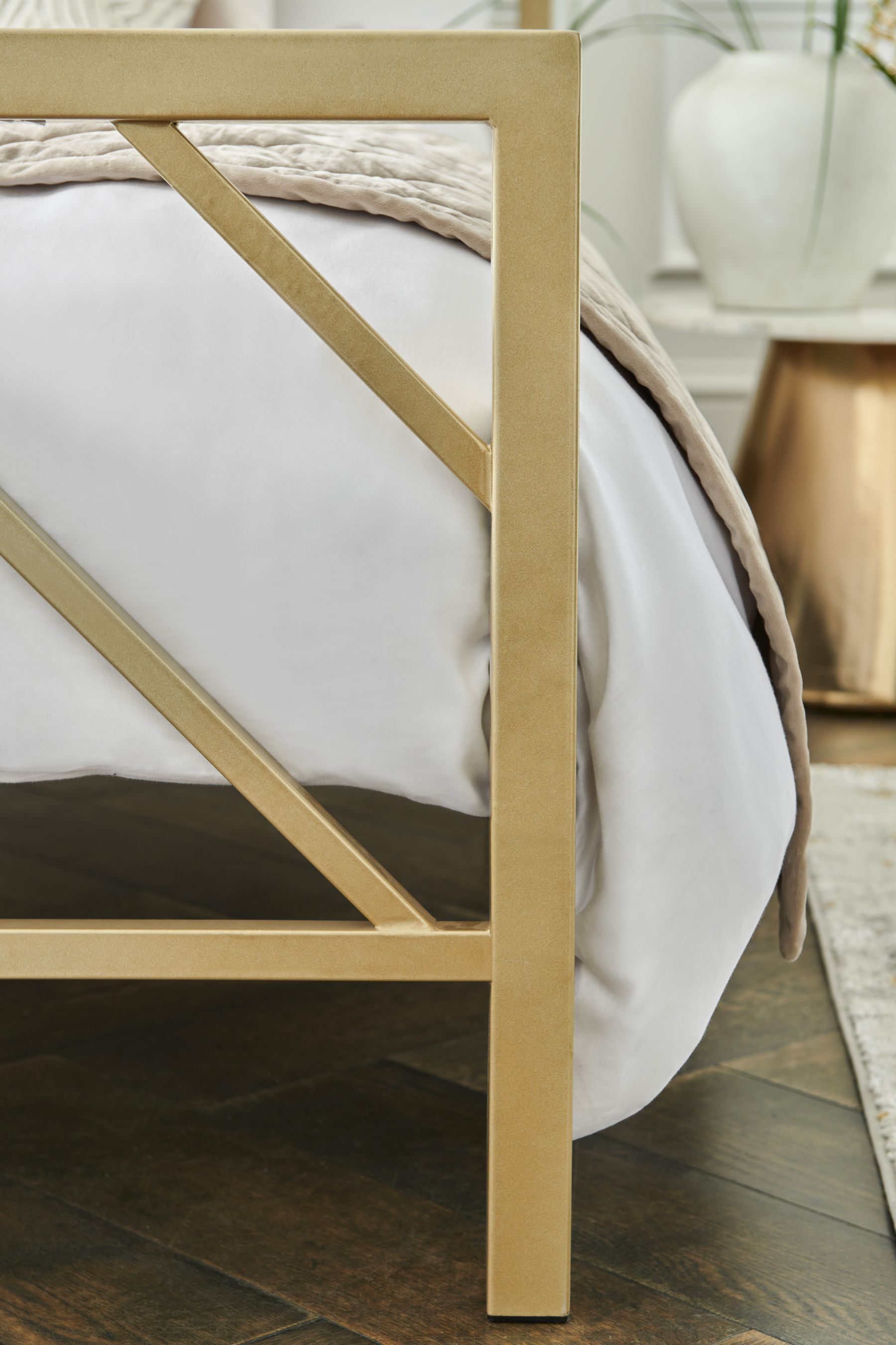 Buy Gold Piper Metal Bed Frame from the Next UK online shop