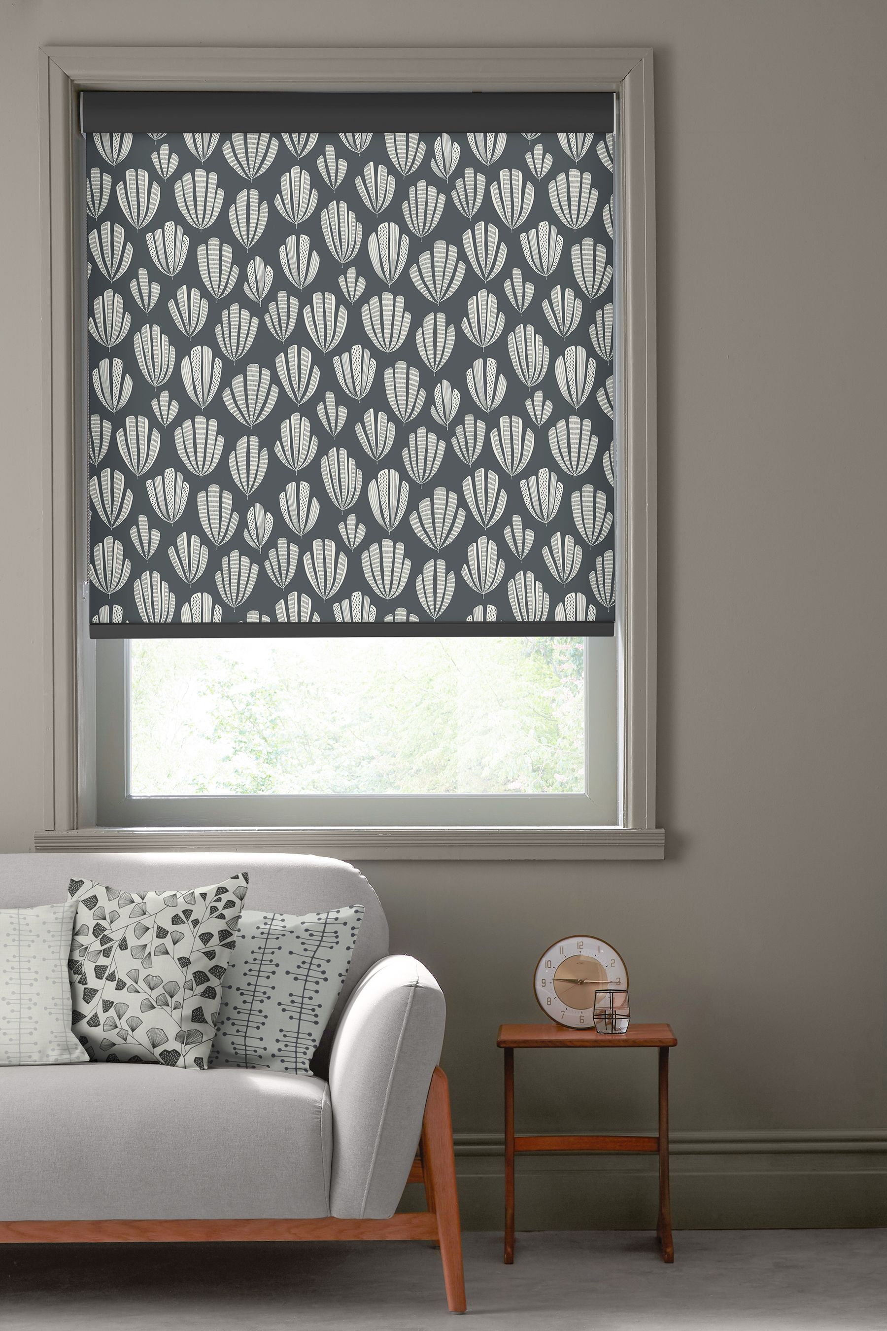 Buy MissPrint Black Hoja Made To Measure Roller Blind from the Next UK ...