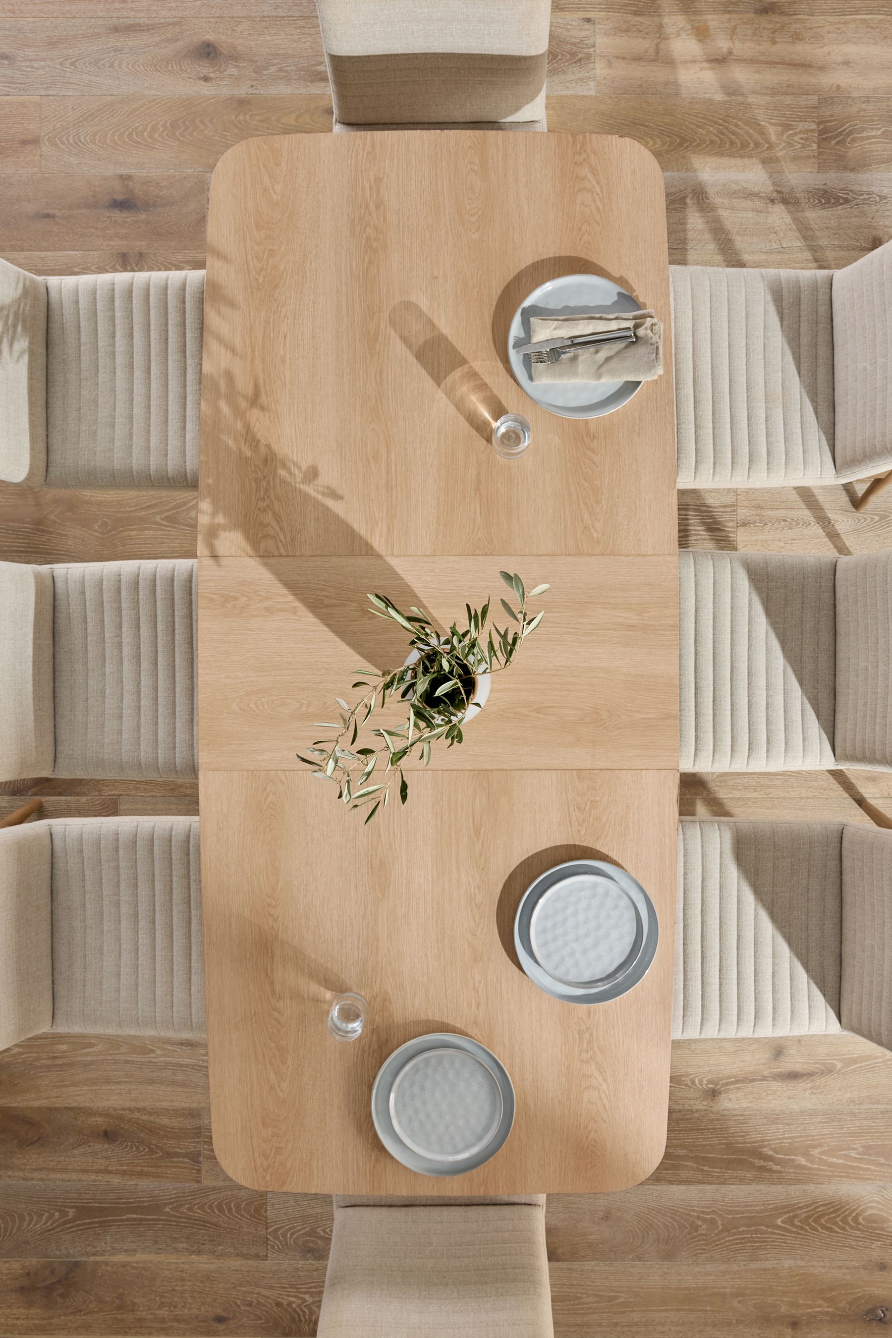 Buy Light Oak Effect Jackson 6 to 8 Seat Extending Dining Table from ...
