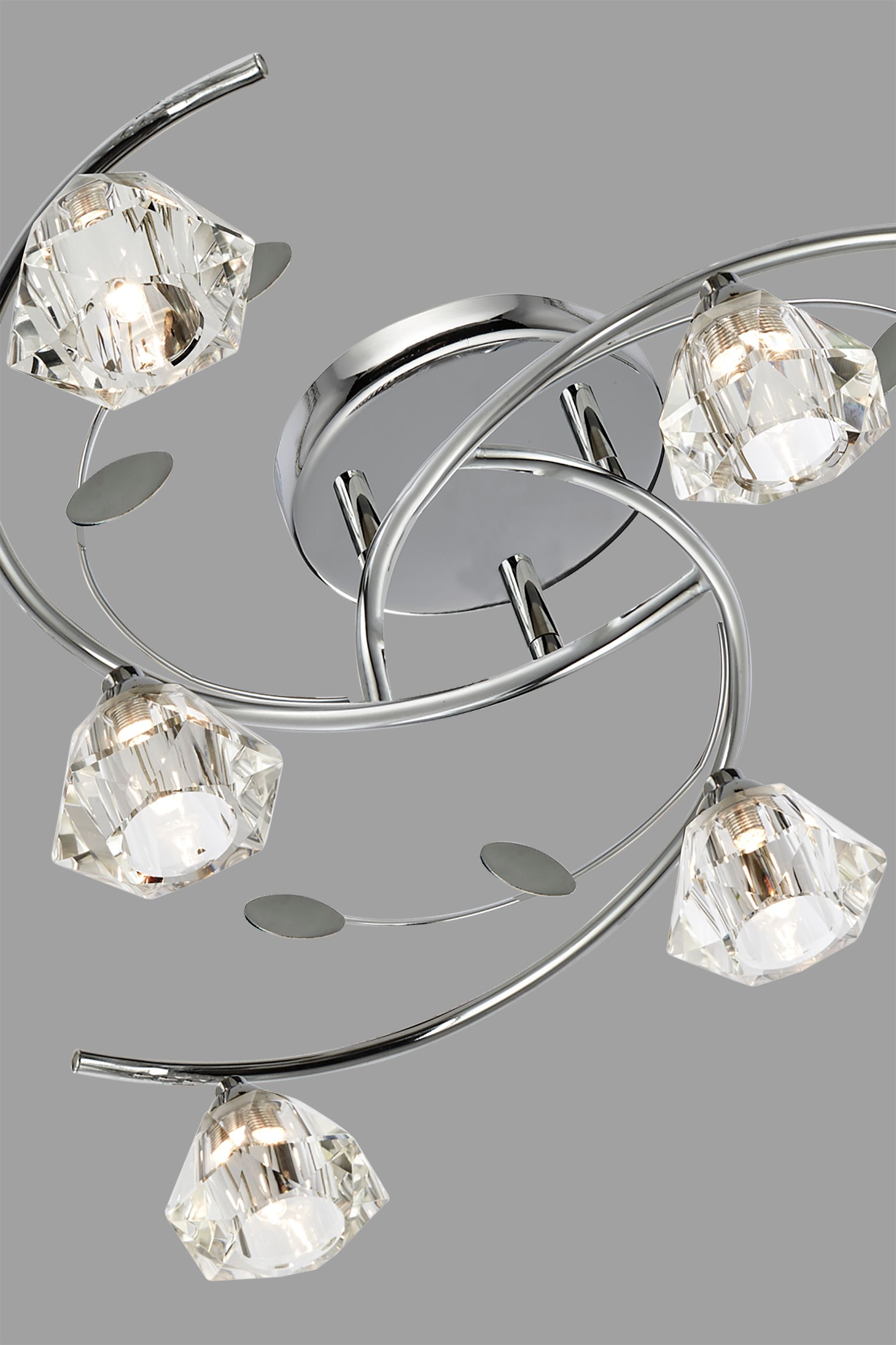 Buy Searchlight Metal Paradise 6 Light Semi Flush Fitting Ceiling Light ...