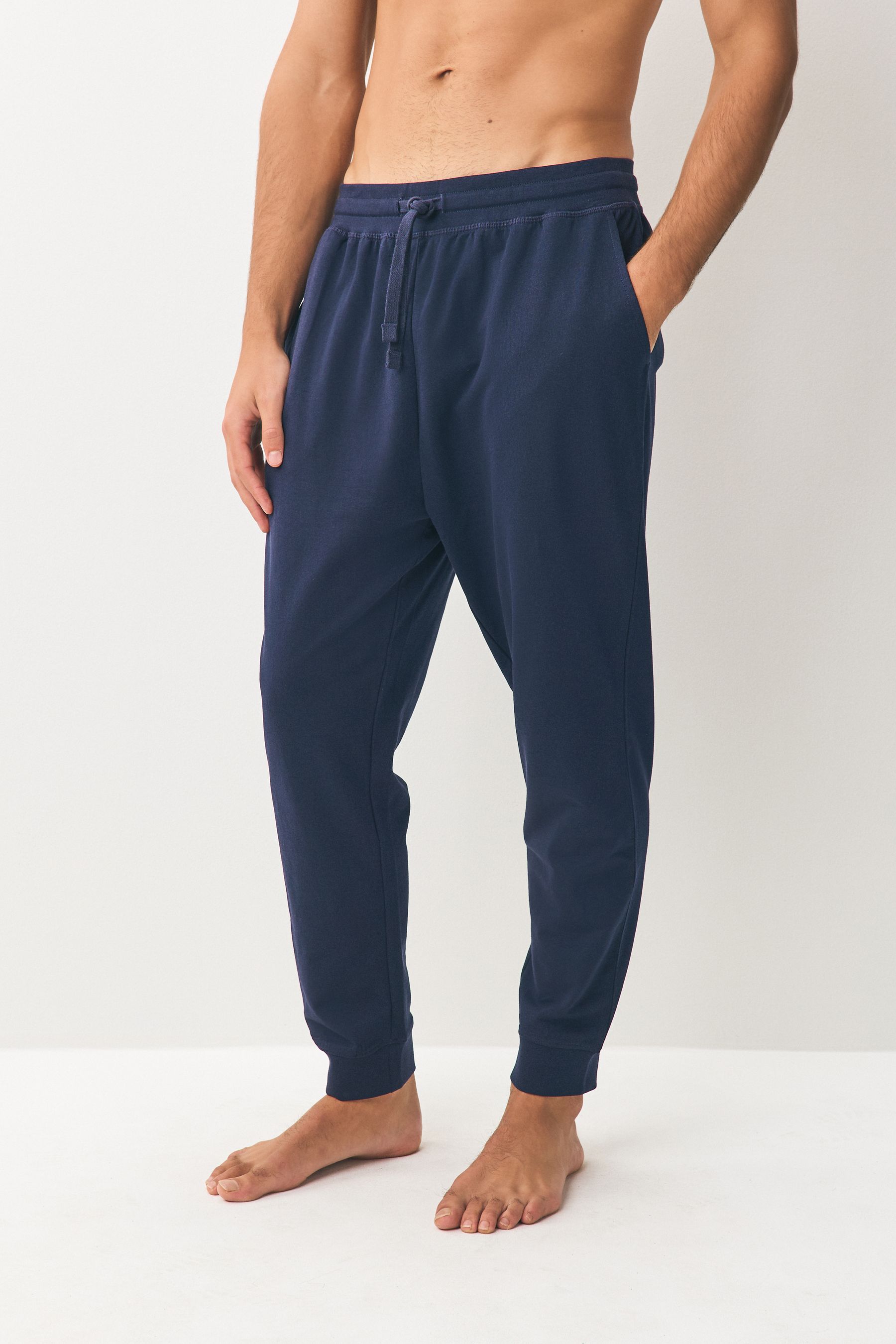 Buy Black/Navy Cuffed Cuffed Slim Lightweight Joggers from the Next UK ...