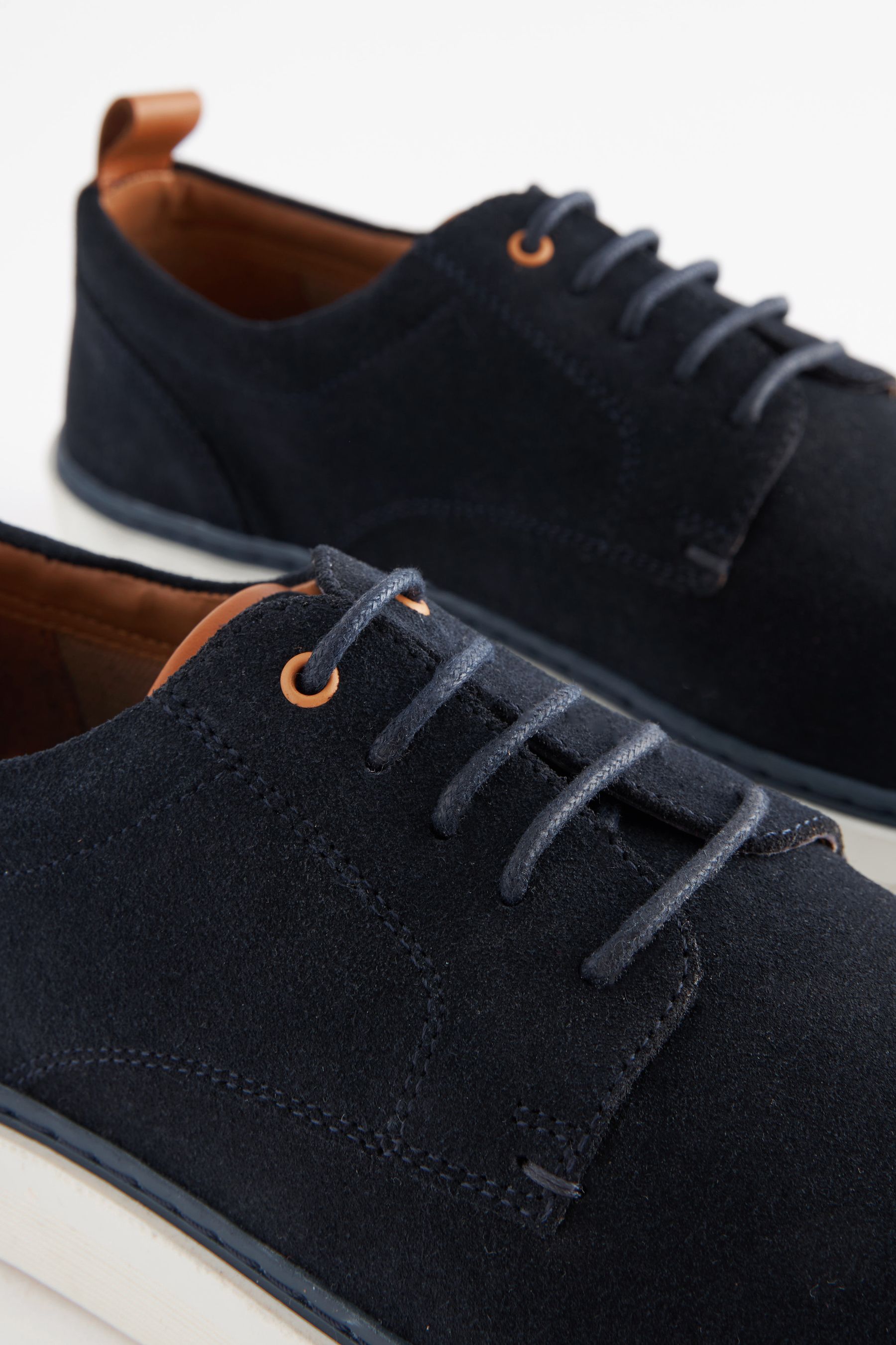Buy Navy Blue Suede Cupsole Derby Shoes from the Next UK online shop