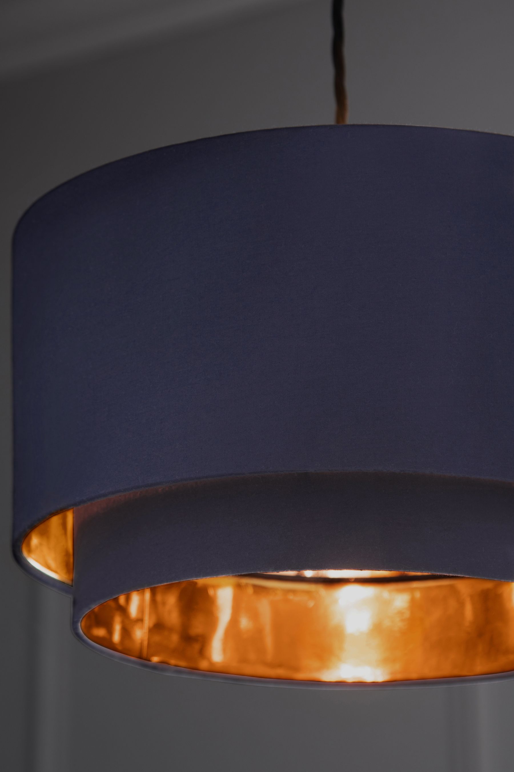 Buy Blue 2 Tier Rico Drum Easy Fit Lamp Shade from the Next UK online shop